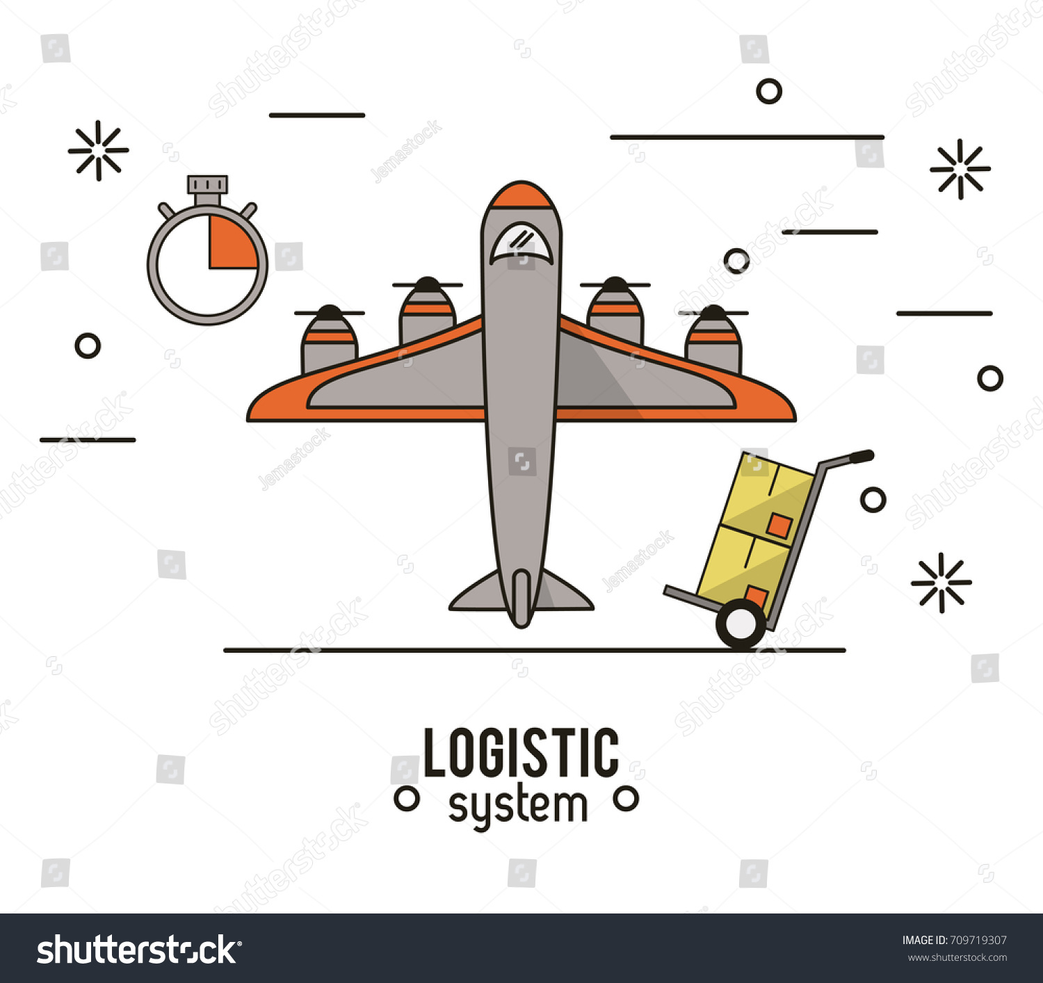 Logistic Delivery System Infographic Stock Vector (Royalty Free ...