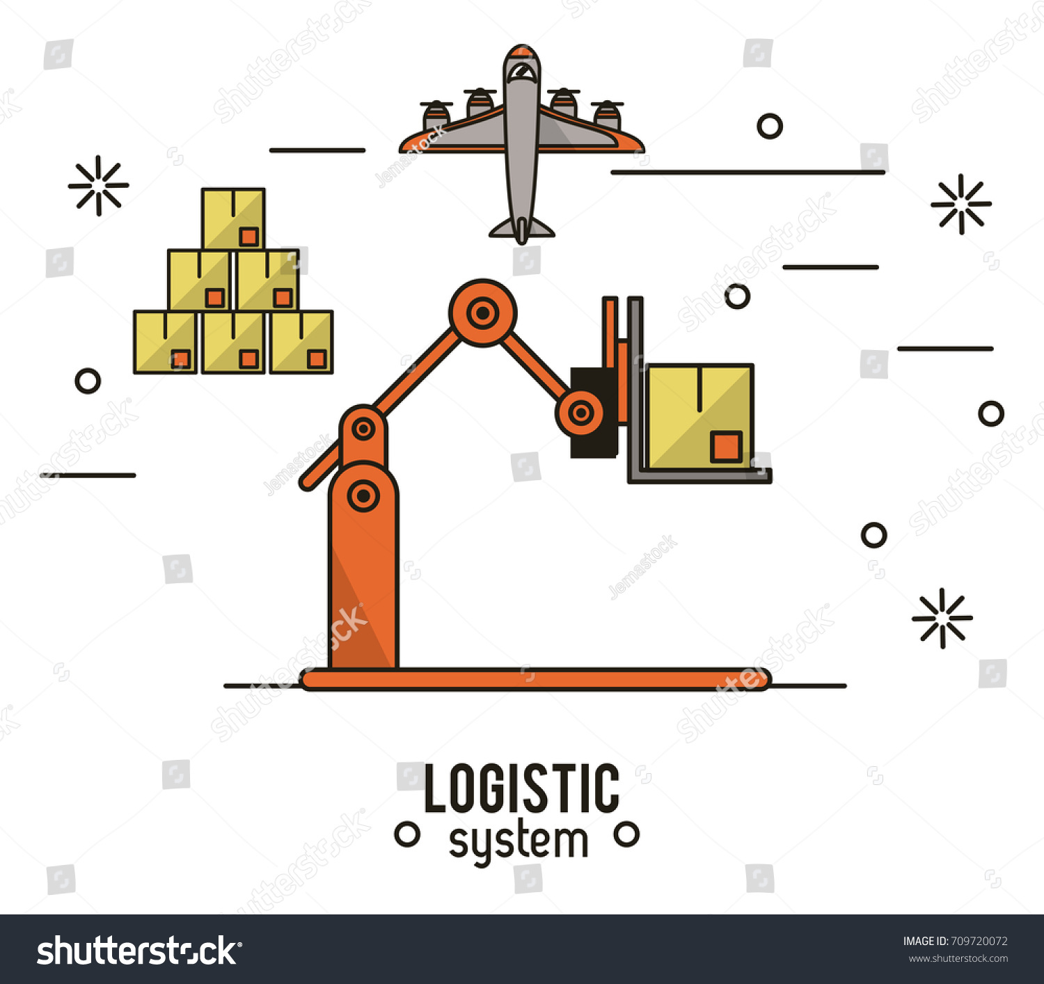 Logistic Delivery System Infographic Stock Vector (Royalty Free ...