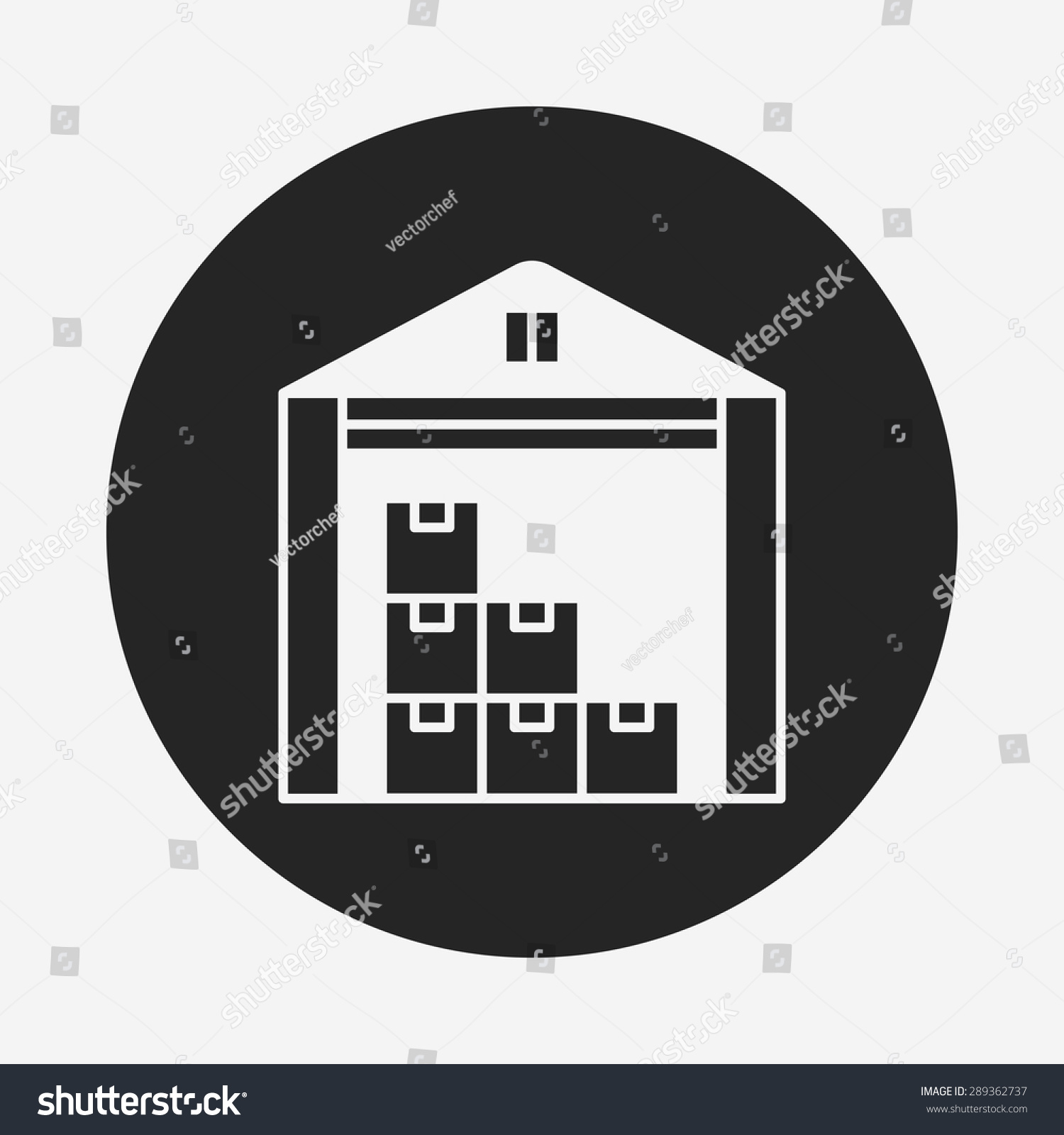 Logistics Freight Warehouse Icon Stock Vector 289362737 - Shutterstock