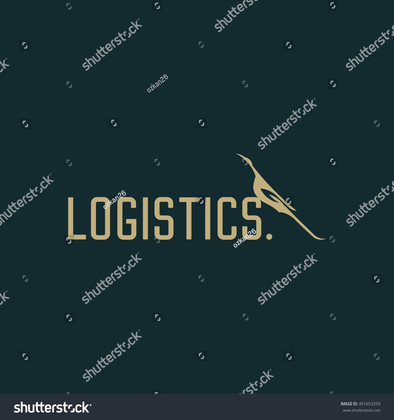 Logistics Logo Design Dark Green Background: เวกเตอร์สต็อก (ปลอดค่า ...