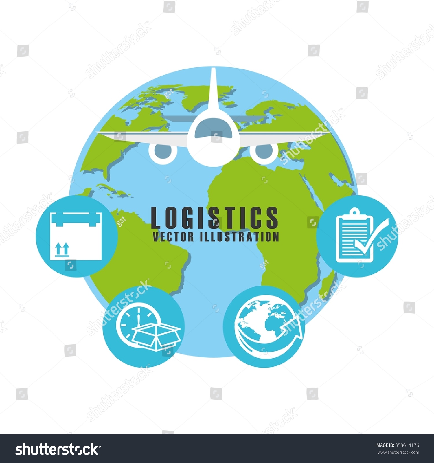 Logistics Service Design Stock Vector (Royalty Free) 358614176