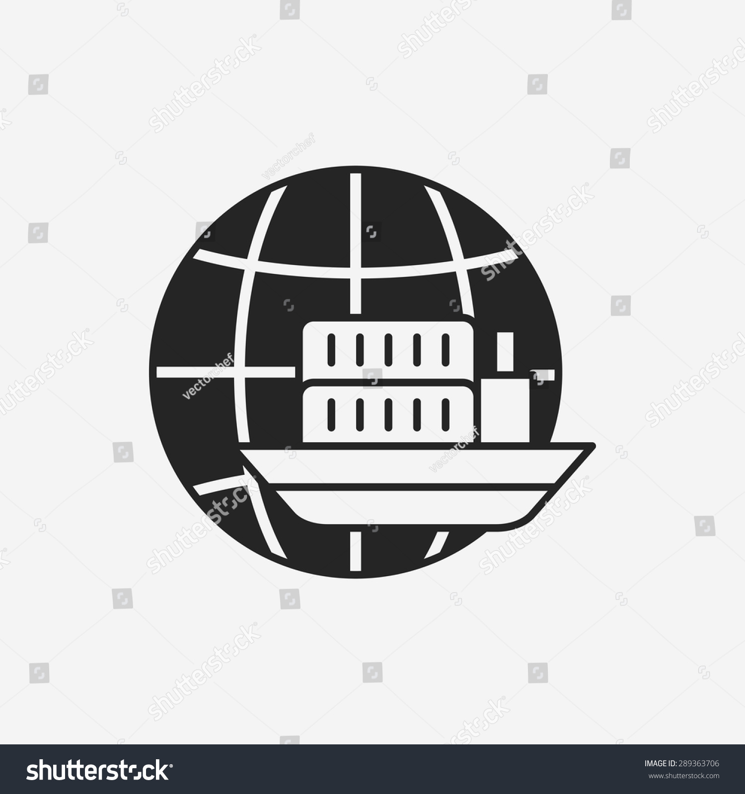 Logistics Ship Icon Stock Vector (Royalty Free) 289363706 | Shutterstock