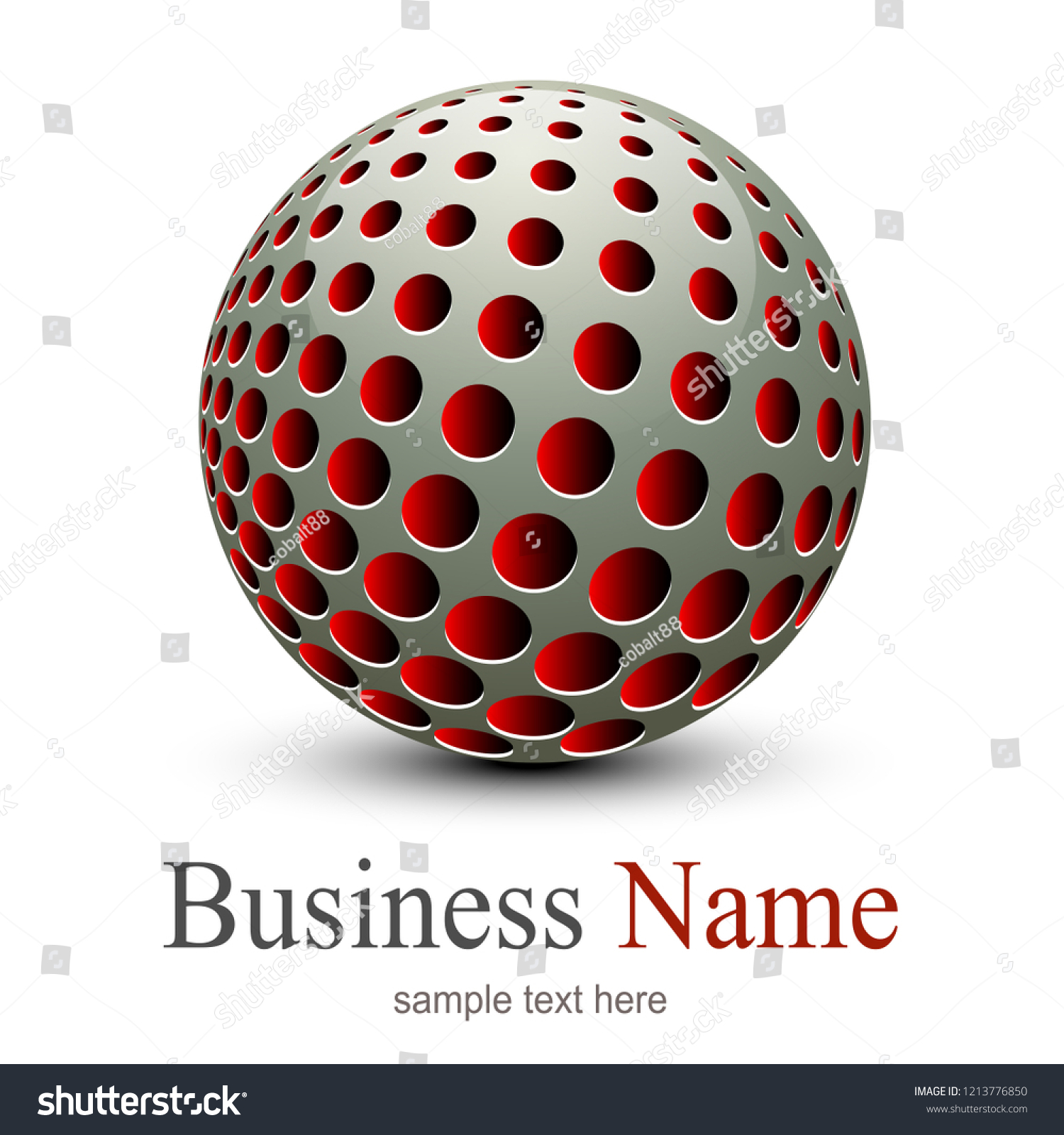 Logotipo, esfera abstracta, diseño vectorial 3D.: vector de stock ...