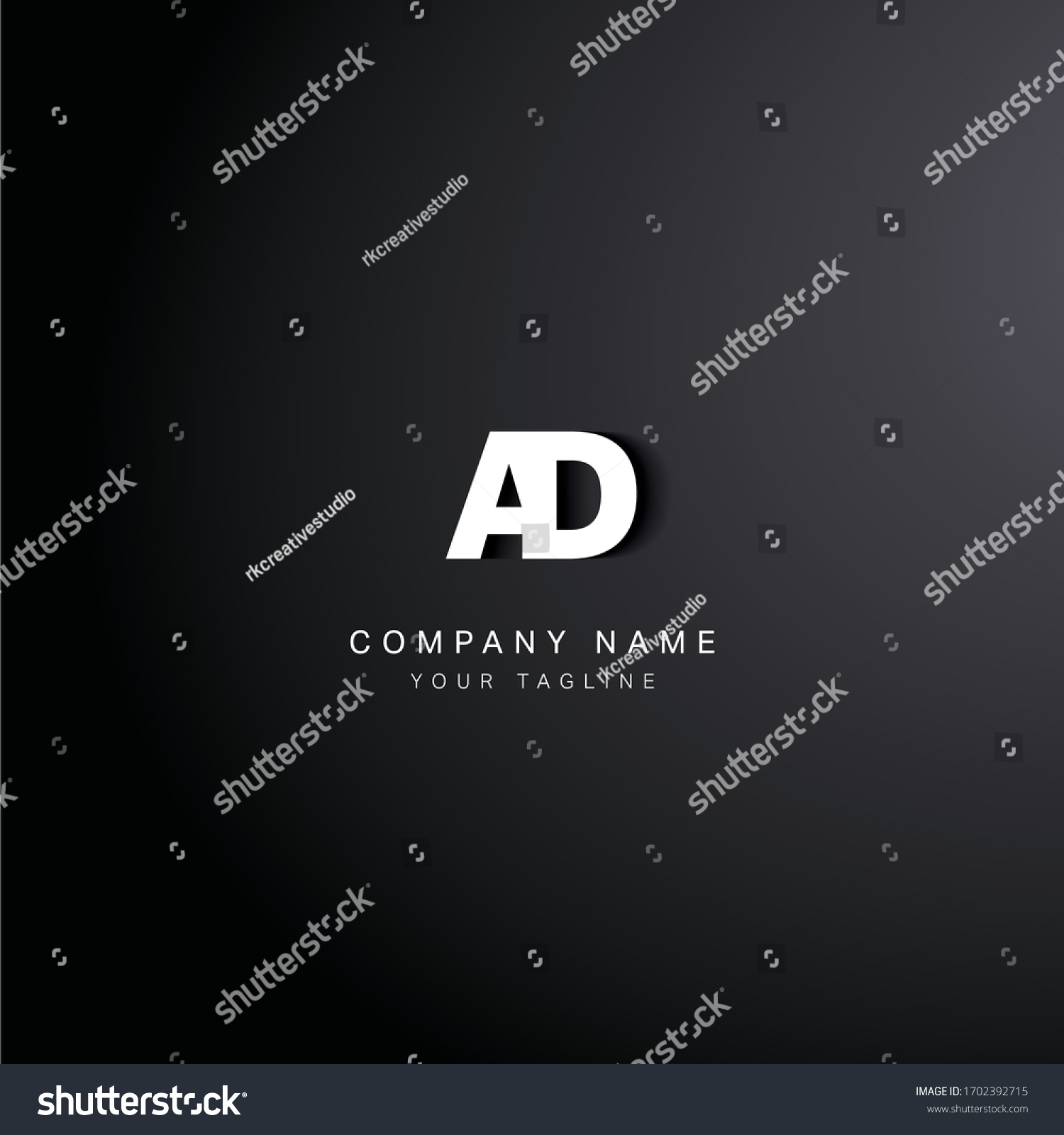 Logo Ad Lettering Type Font Bold Stock Vector (Royalty Free) 1702392715