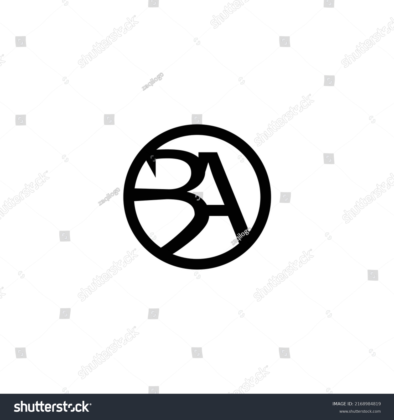 Logo Ba Letter Ba Monogram Stock Vector (Royalty Free) 2168984819 ...
