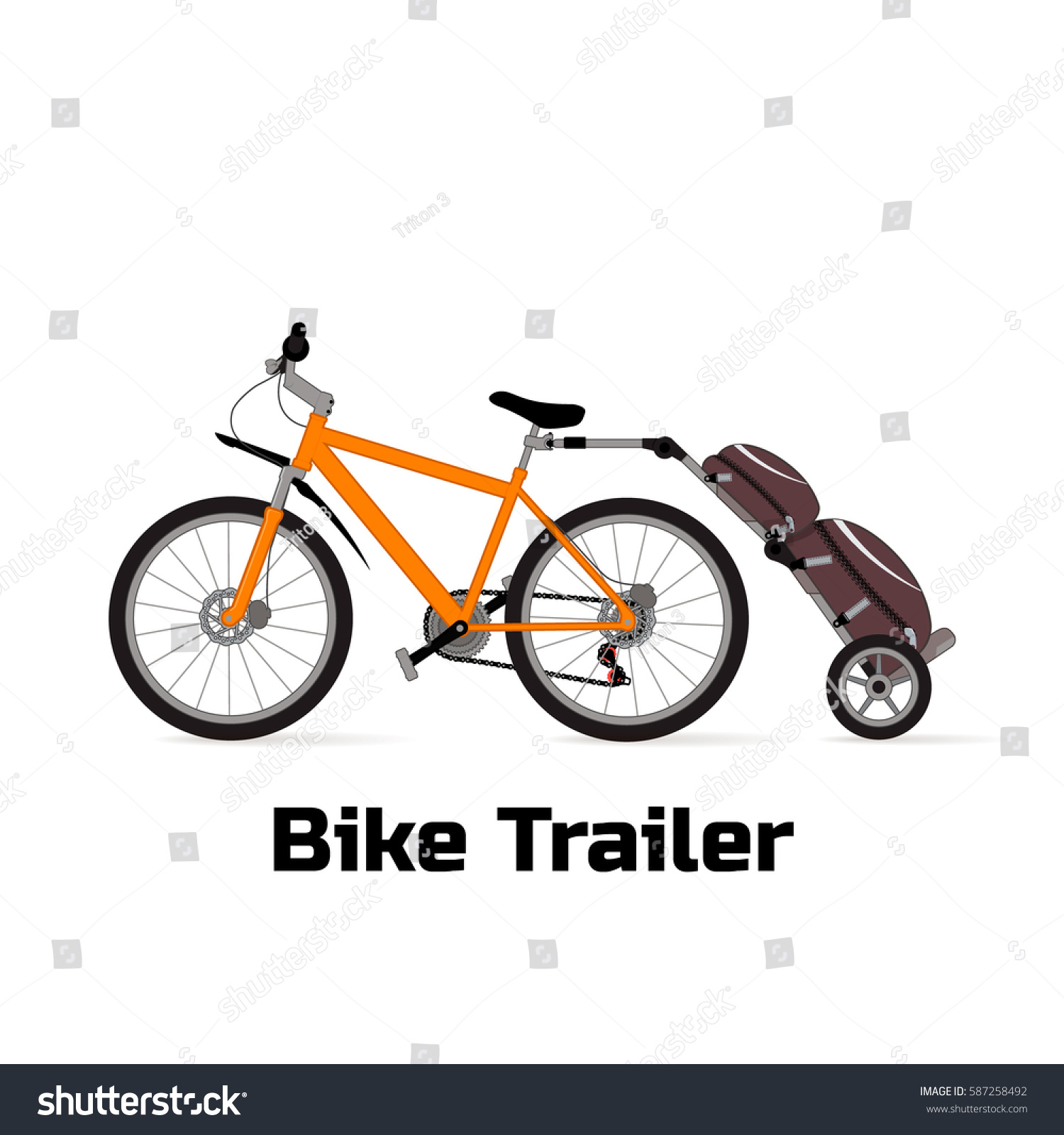 Logo Bike Trailer Stock Vector (Royalty Free) 587258492 | Shutterstock