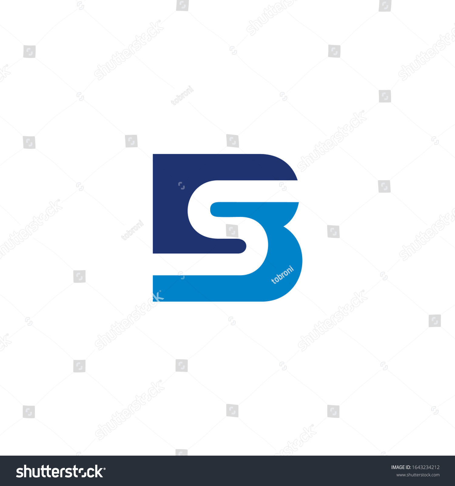 Logo Bs Design Vector Modern Graphic Stock Vector (Royalty Free) 1643234212