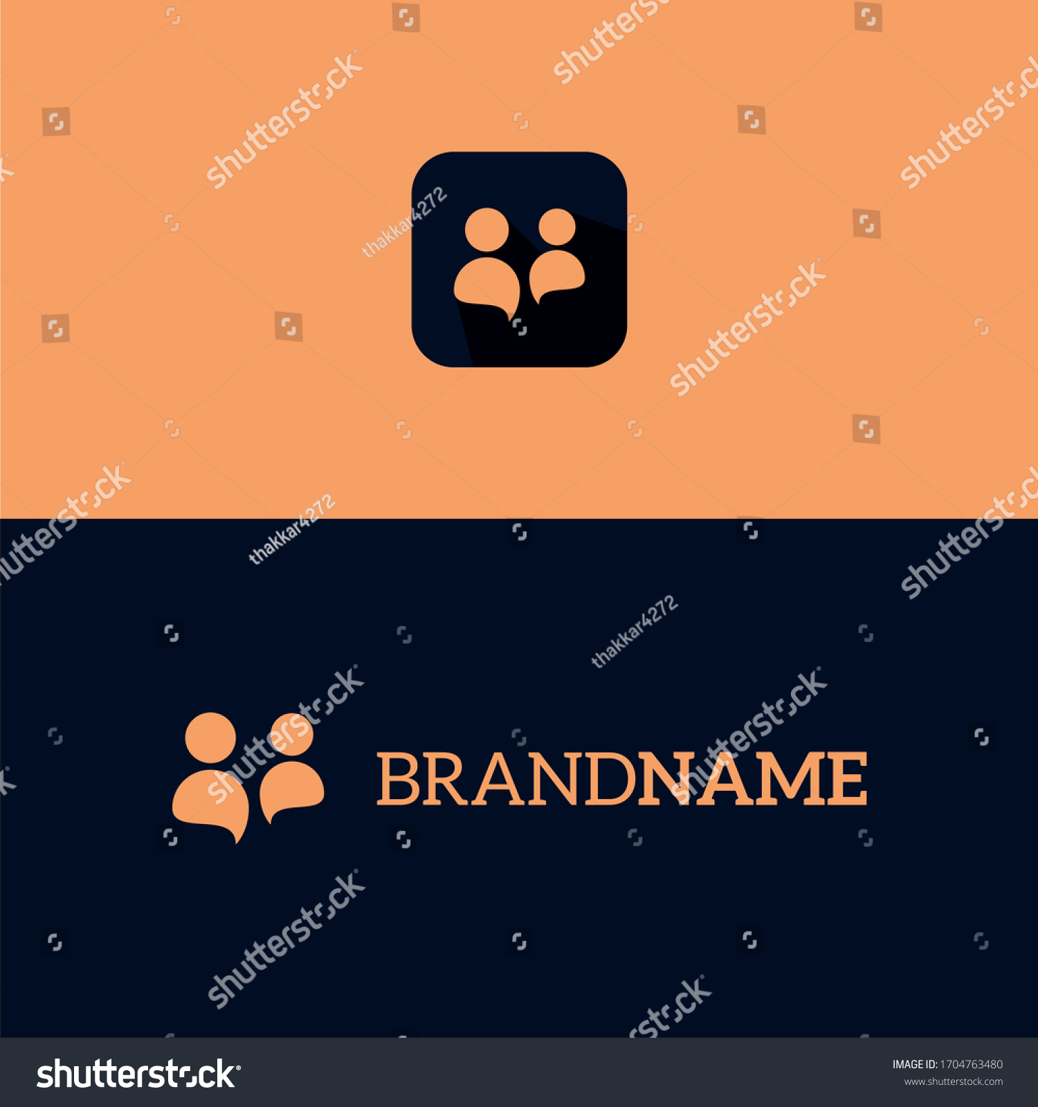 Logo Chatting App Vector Template Design Stock Vector (Royalty Free ...