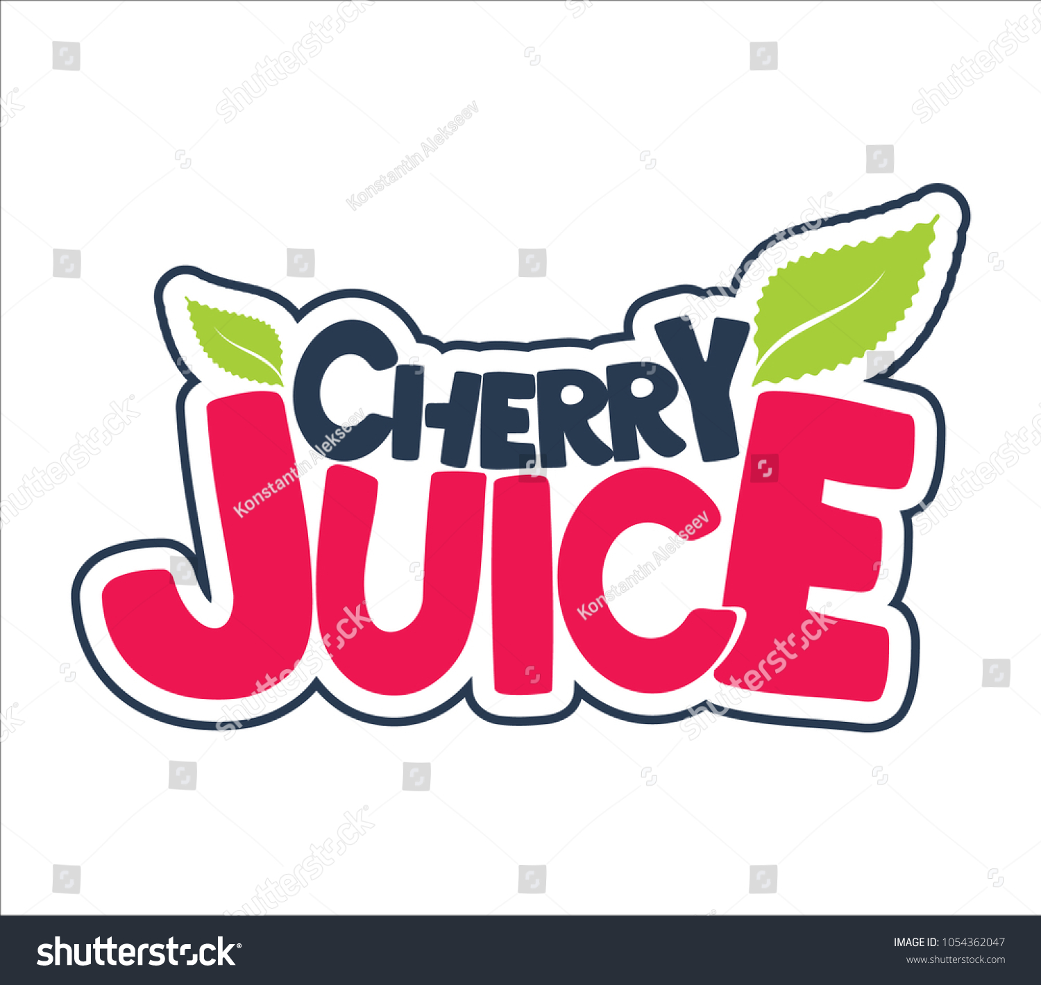 Logo Cherry Juice Stock Vector (Royalty Free) 1054362047 | Shutterstock