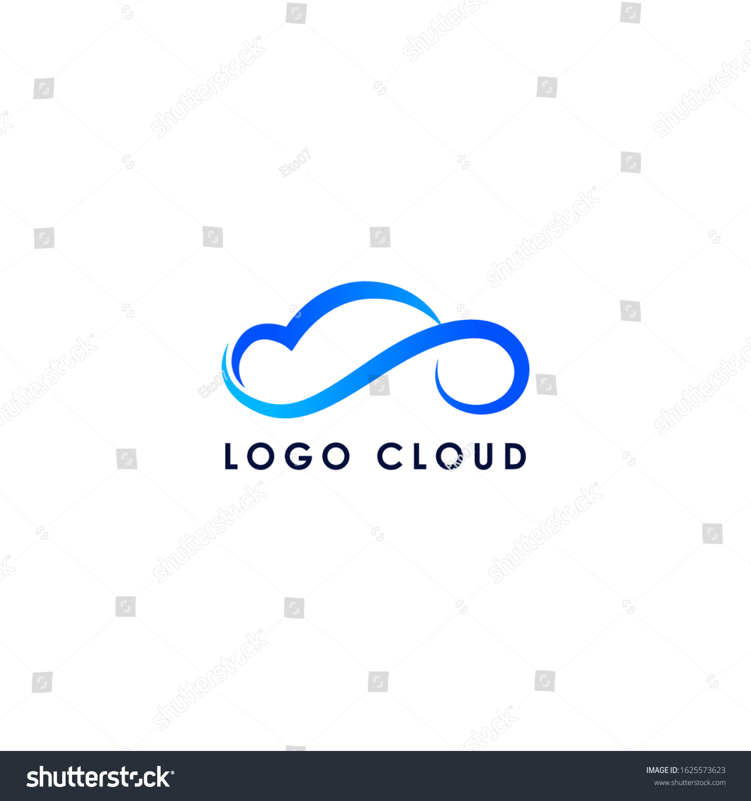 Logo Cloud Design Template Vector Illustration Stock Vector (Royalty ...
