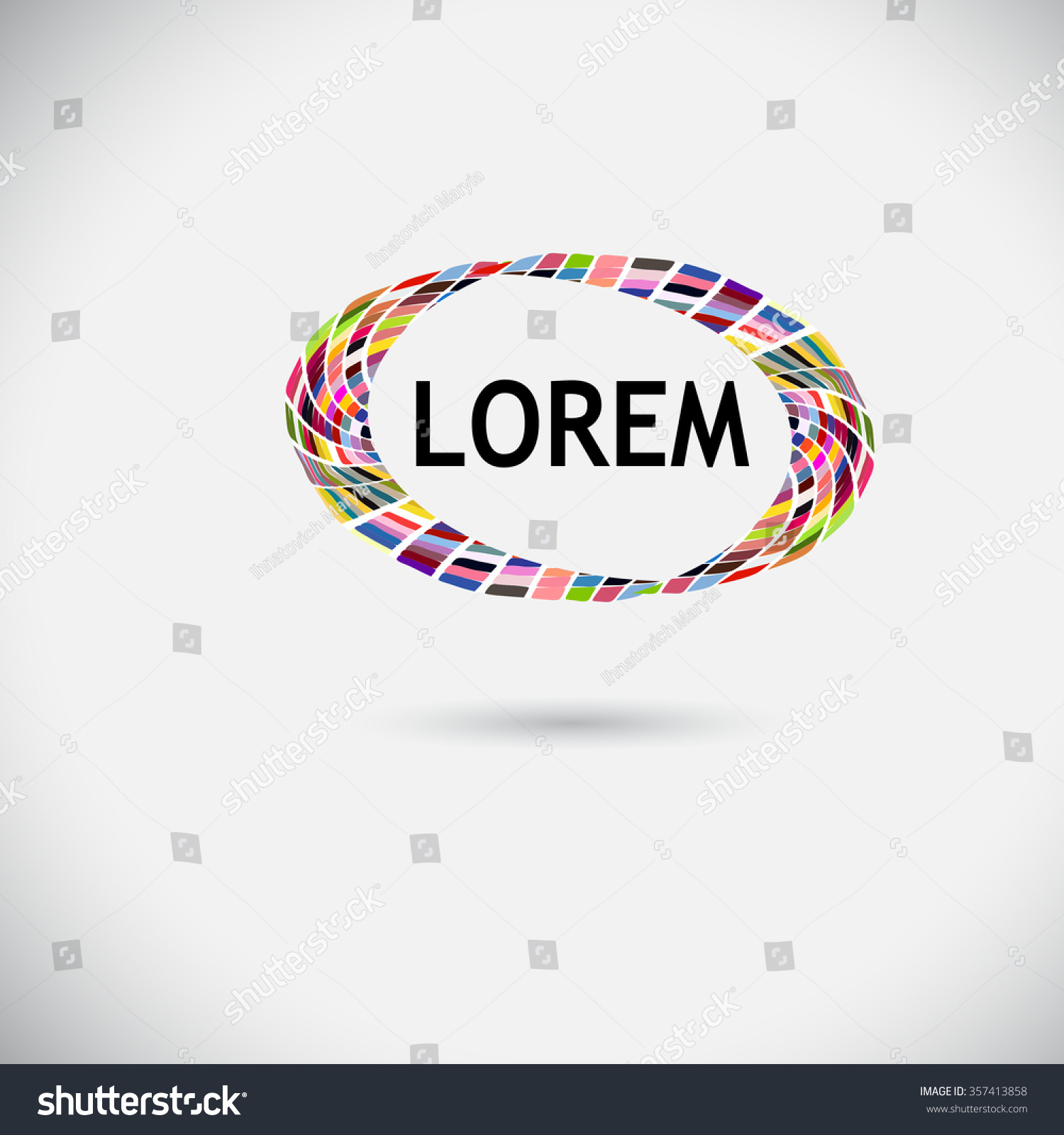 Logo Colored Rings Vector Stock Vector (Royalty Free) 357413858 ...