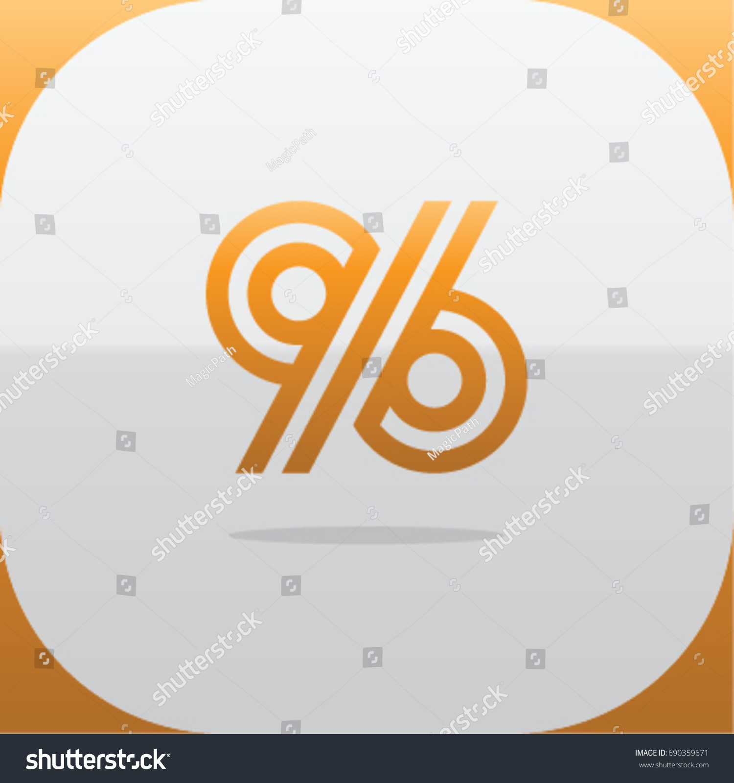 Logo Combinations Number 9 6 Stock Vector (Royalty Free) 690359671 ...