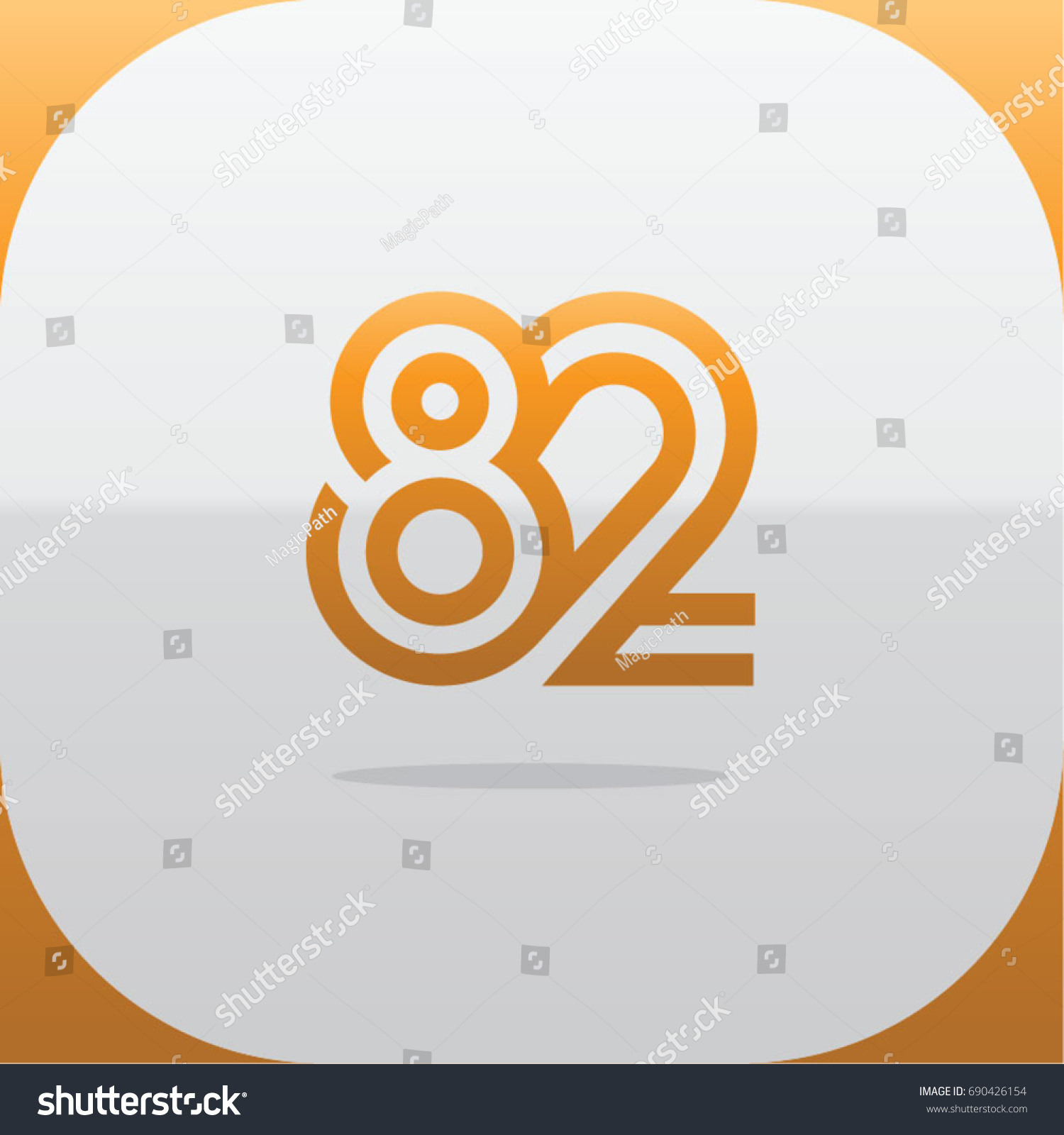 Logo Combinations Number 8 2 Stock Vector (Royalty Free) 690426154 ...