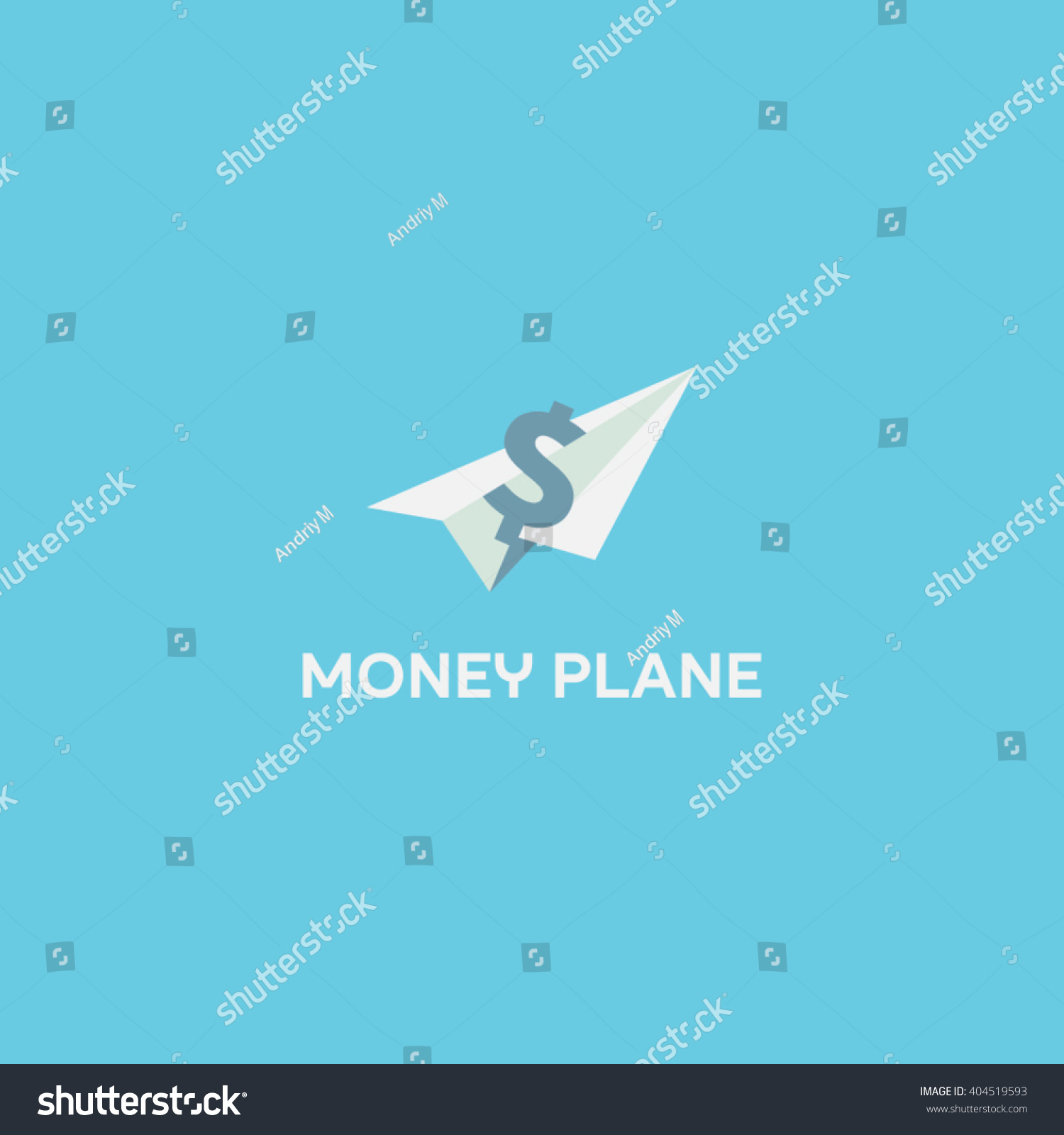 Logo Concept Money Plane Stock Vector (Royalty Free) 404519593 ...