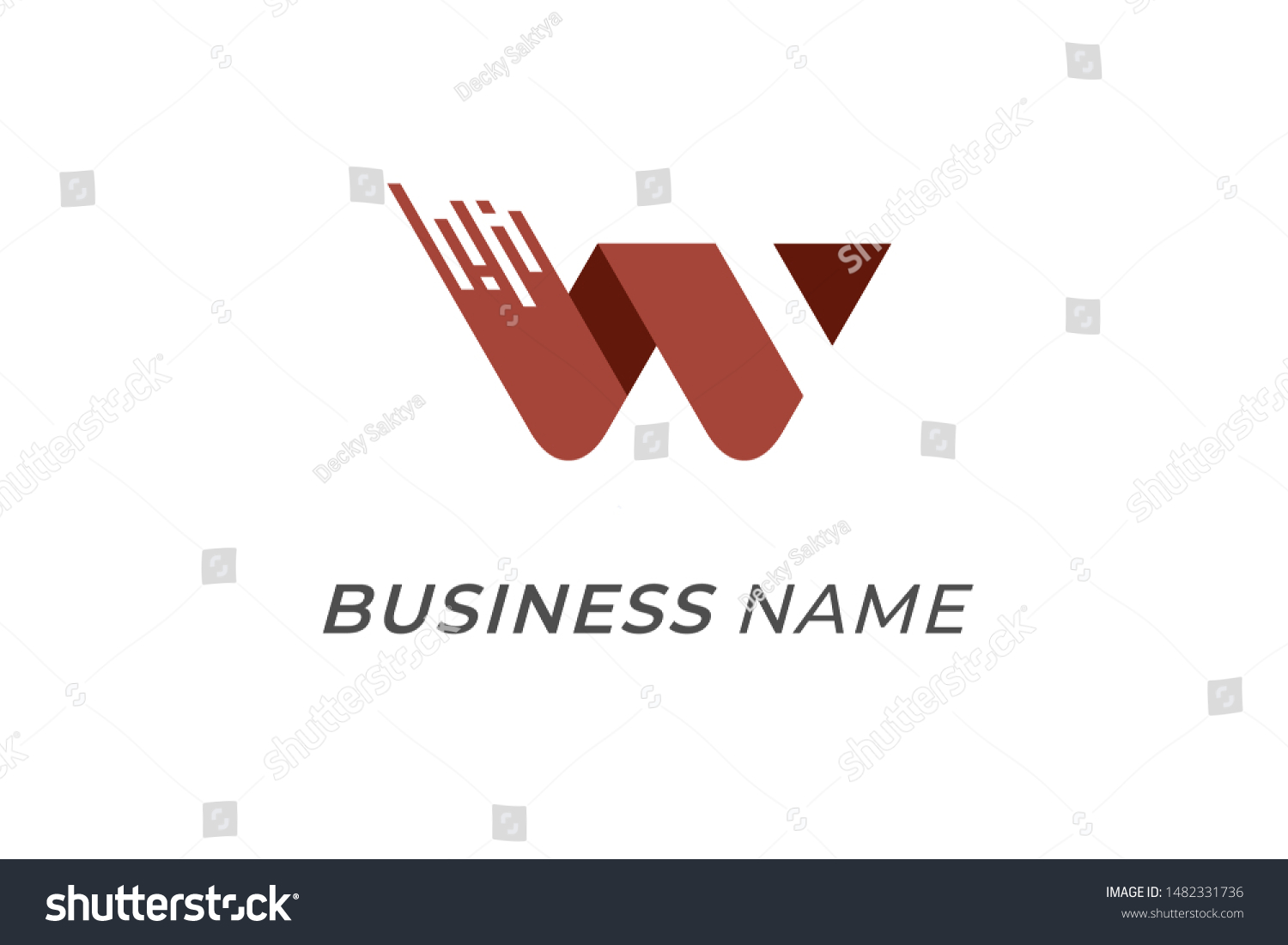 Logo Creative Letter W Bold Stock Vector (Royalty Free) 1482331736 ...
