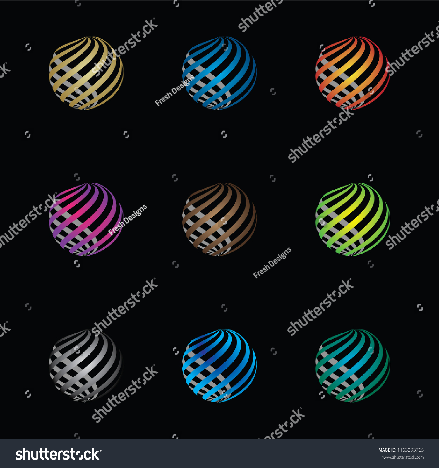 Logo Design Element Earth Symbol Vector Stock Vector (Royalty Free ...