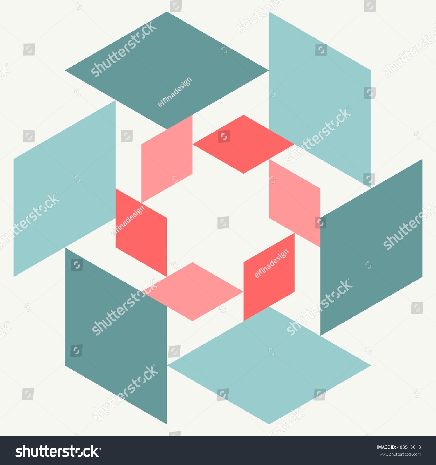 Logo Design Element Isometric Drawing Vector Stock Vector (Royalty Free ...
