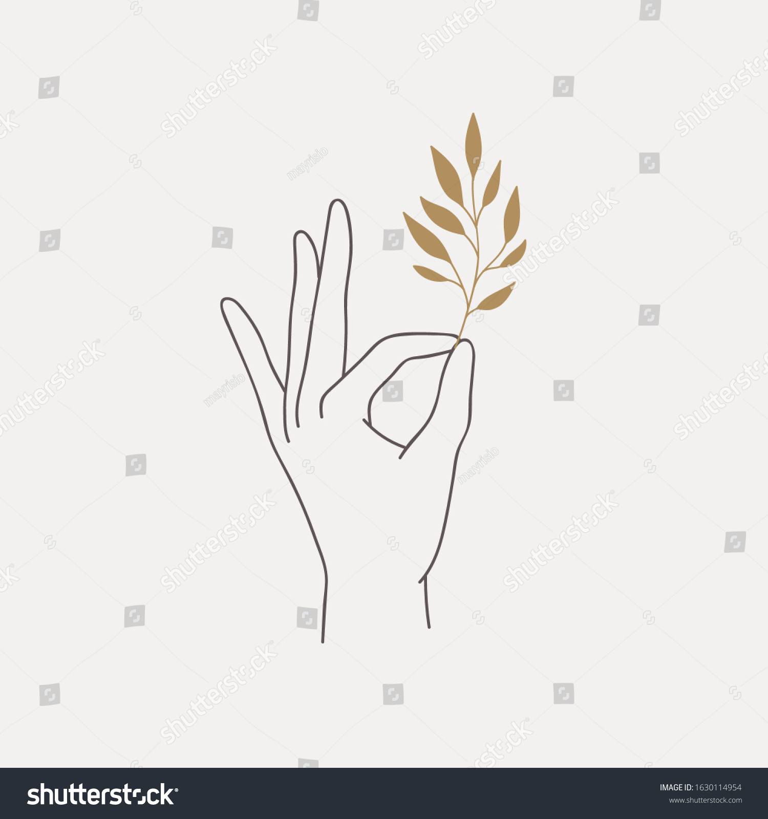 Logo Design Hands Twig Modern Template Stock Vector (Royalty Free ... Logo Design Hands Twig Modern Template Stock Vector (Royalty Free ...
