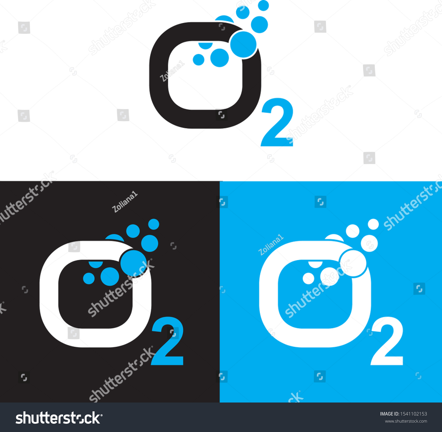 Logo Design Oxygen Sign Vector Graphic Stock Vector (Royalty Free ...