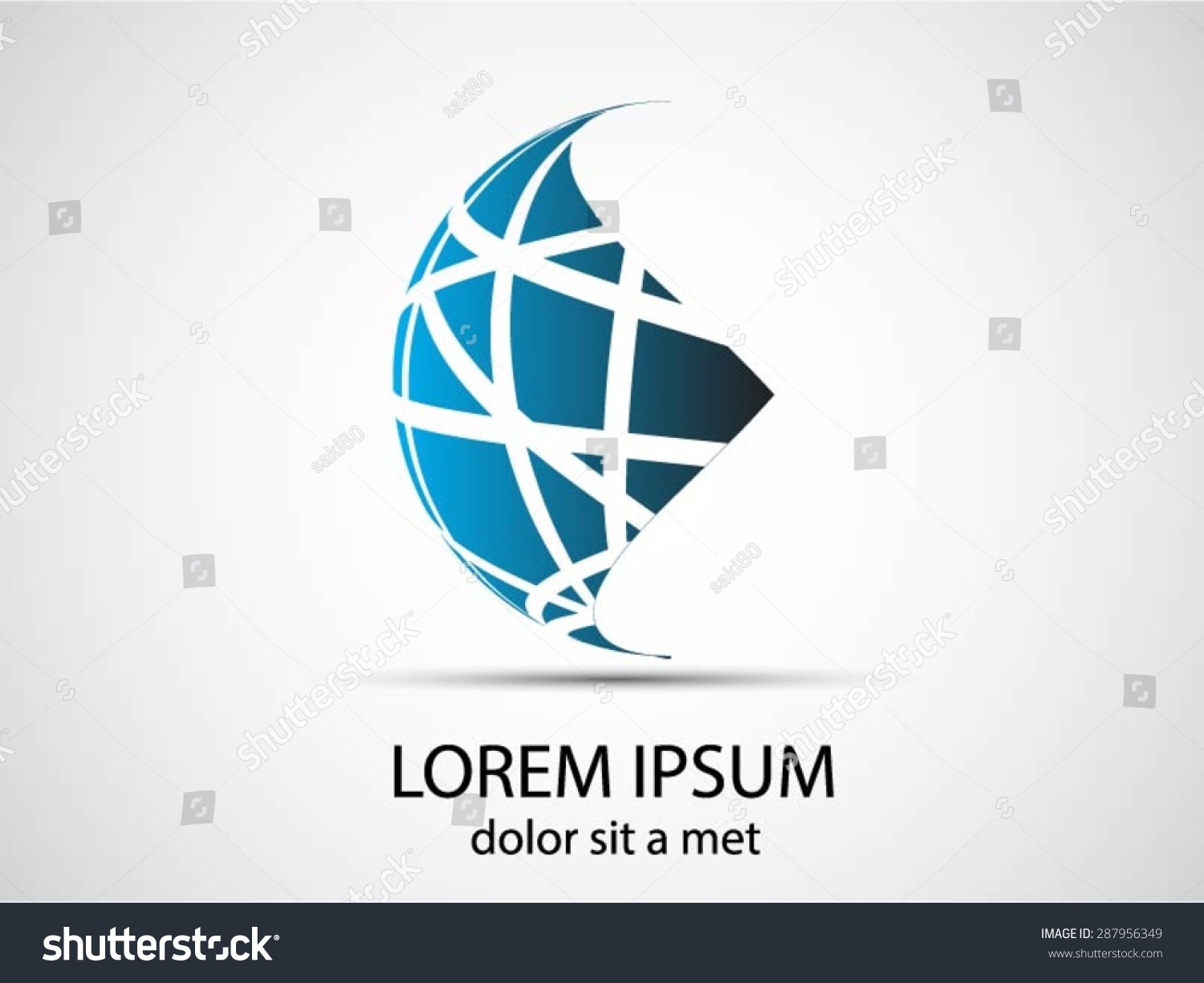 Logo Design Round Shape Vector Illustration Stock Vector (Royalty Free ...