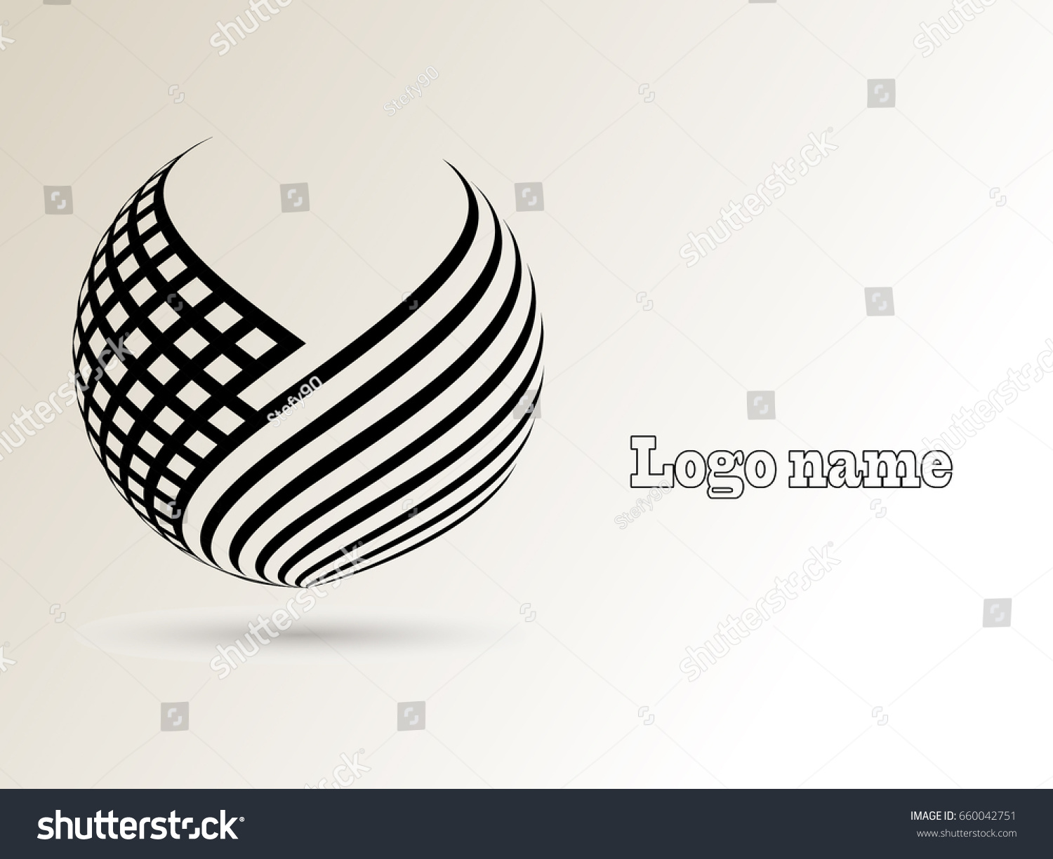 Logo Design Round Shape Vector Illustration Stock Vector (Royalty Free ...