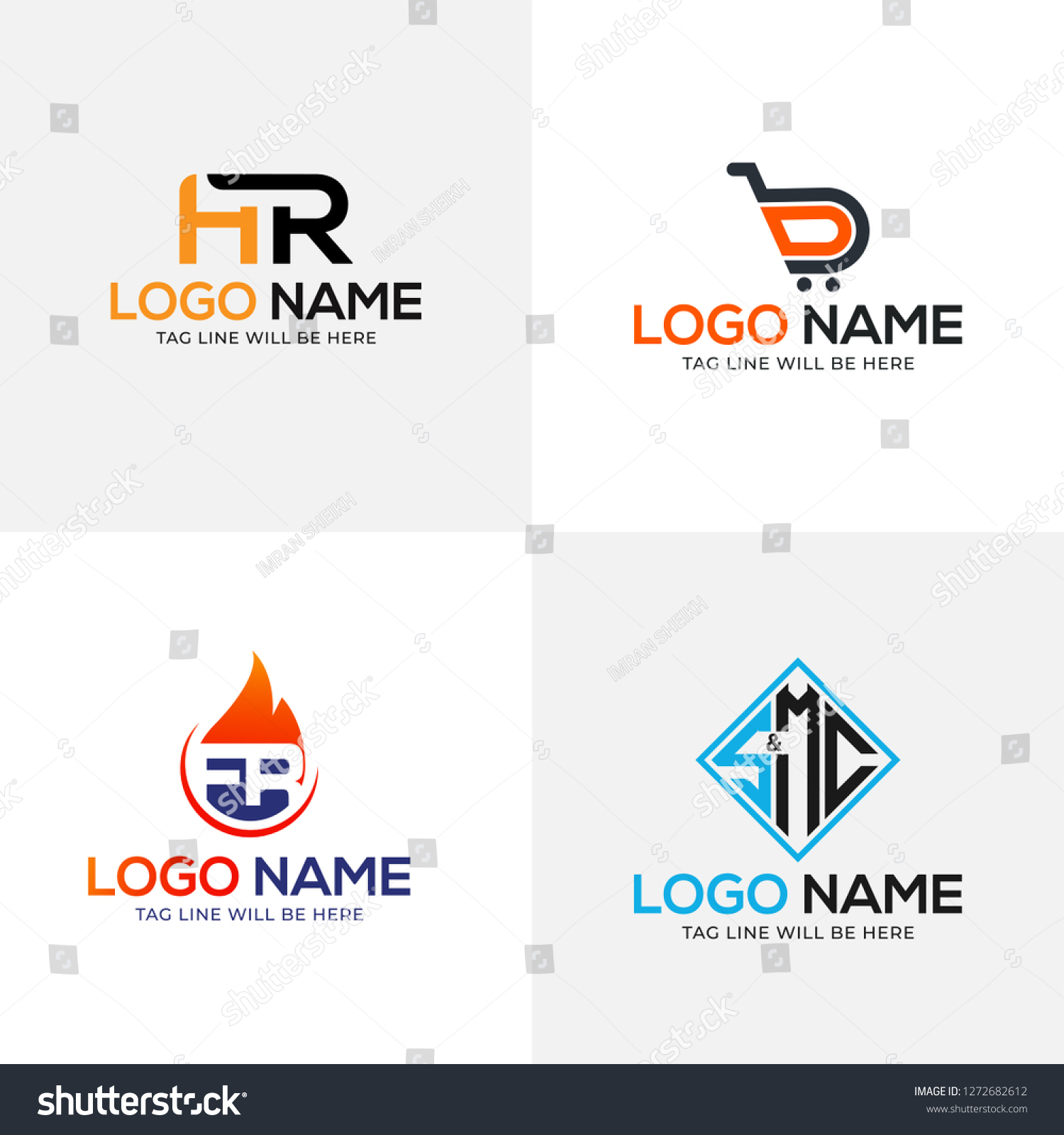 Logo Design Set Templates Stock Vector (Royalty Free) 1272682612