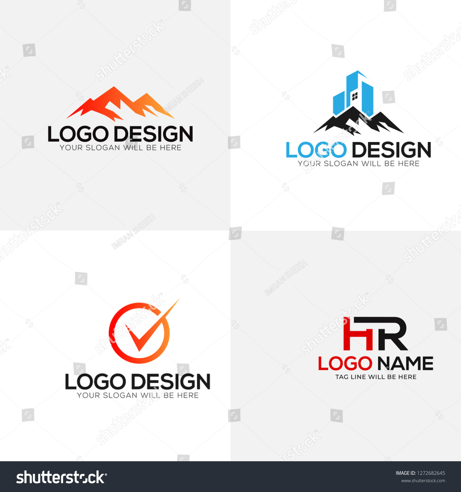 Logo Design Set Templates Stock Vector (Royalty Free) 1272682645 ...