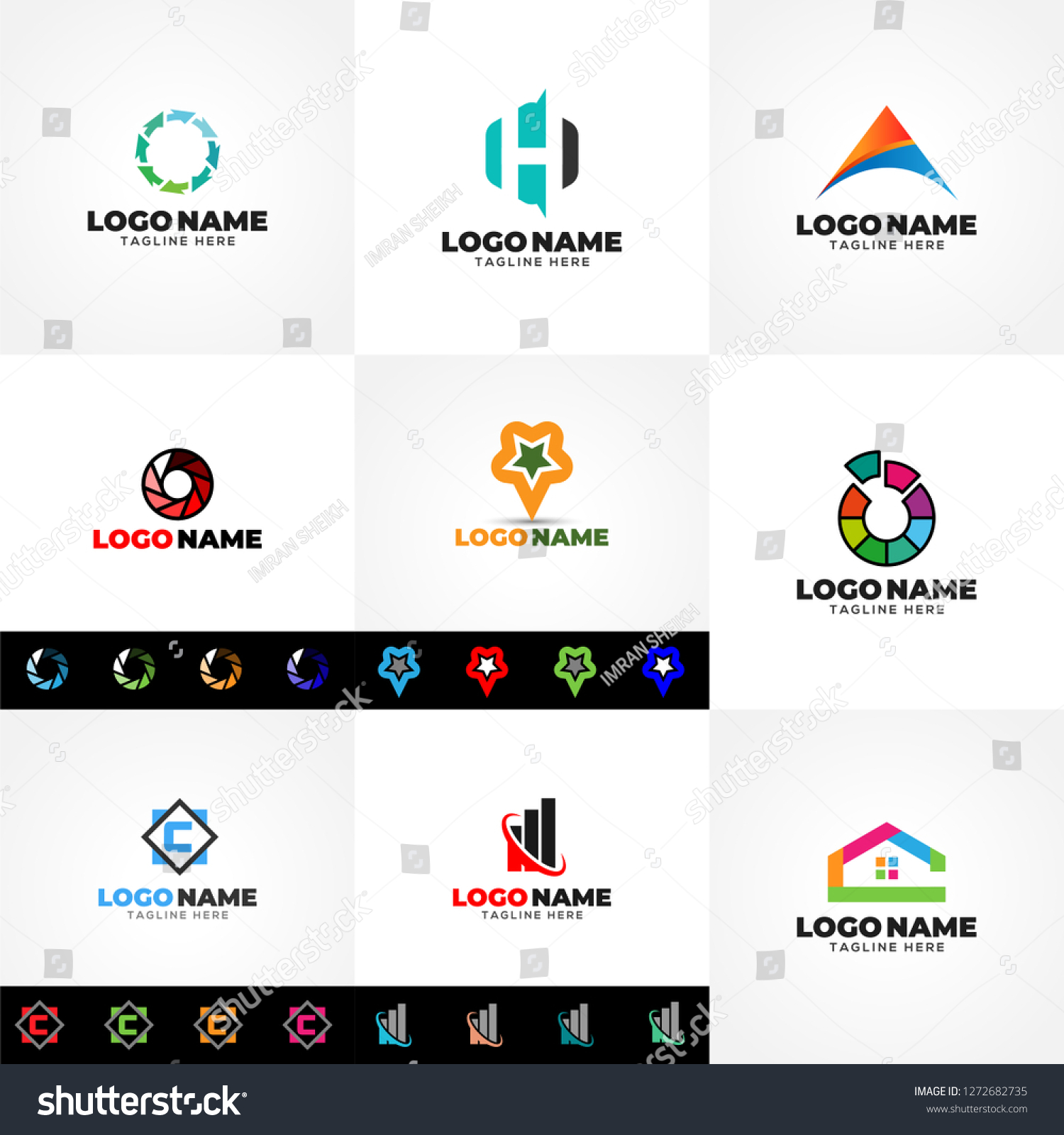 Logo Design Set Templates Stock Vector (Royalty Free) 1272682735 ...