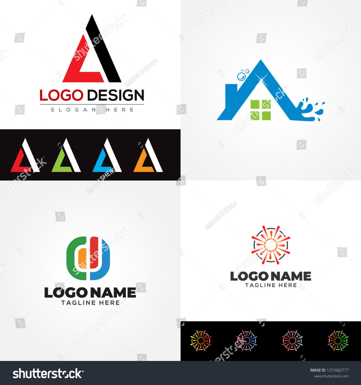 Logo Design Set Templates Stock Vector (Royalty Free) 1272682777 ...