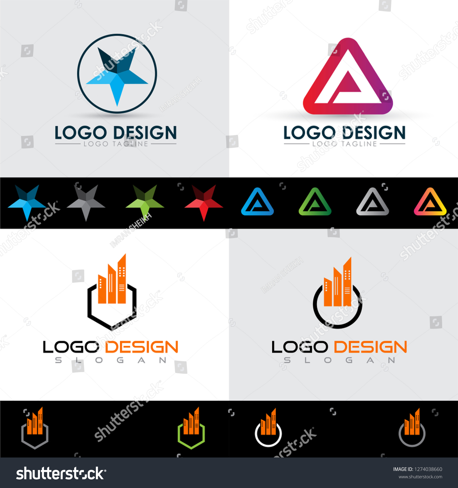 Logo Design Templates Set Stock Vector (Royalty Free) 1274038660 ...