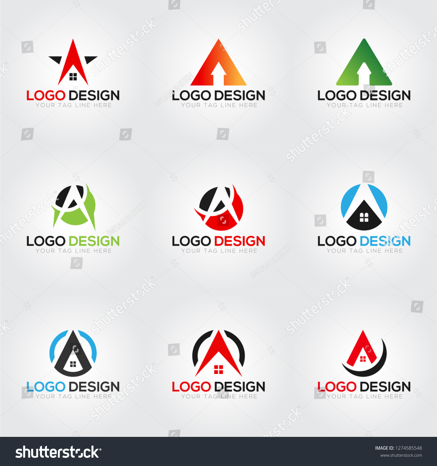 Logo Design Templates Set Stock Vector (Royalty Free) 1274585548 ...