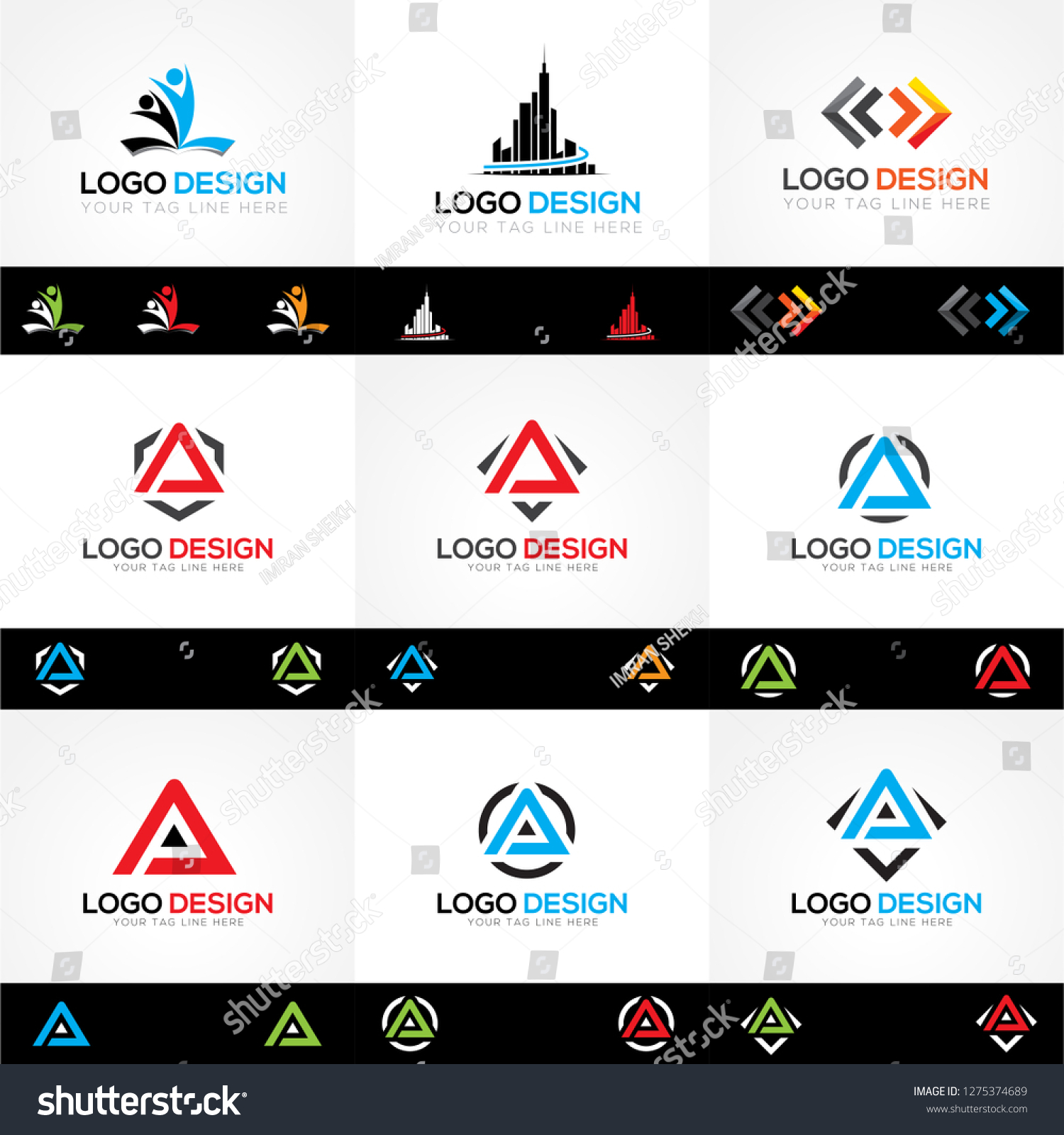 Logo Design Templates Set Stock Vector (Royalty Free) 1275374689 ...