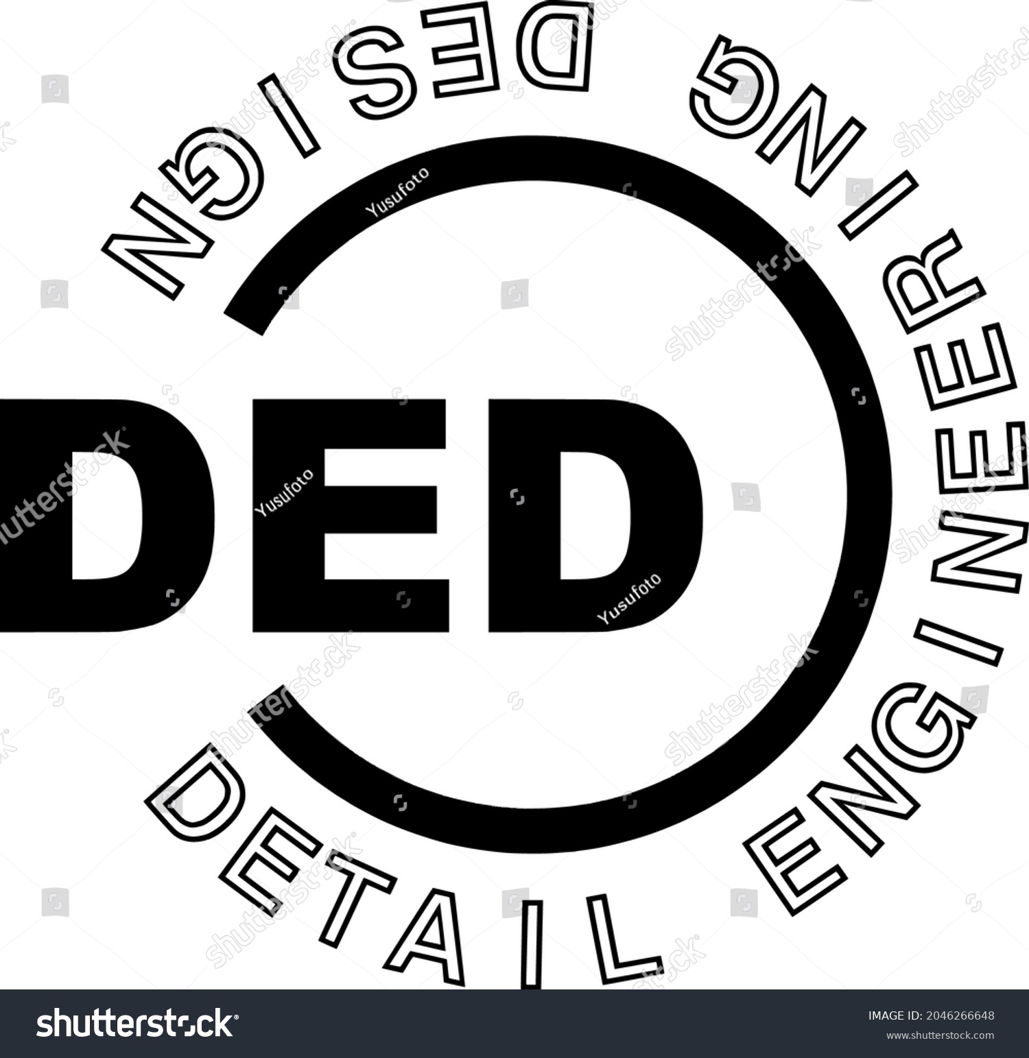 Logo Design Circular Writing Stock Vector (Royalty Free) 2046266648 ...