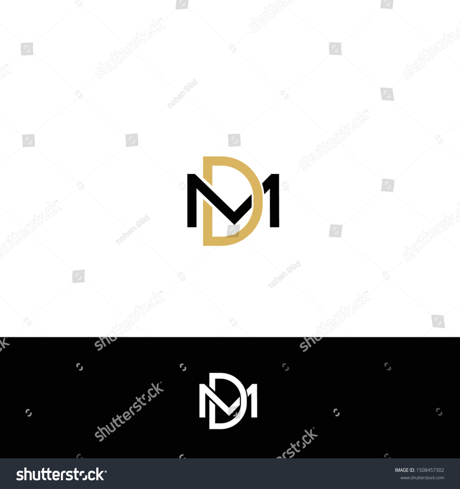 Logo Design Letter M D Stock Vector (Royalty Free) 1508457302 ...