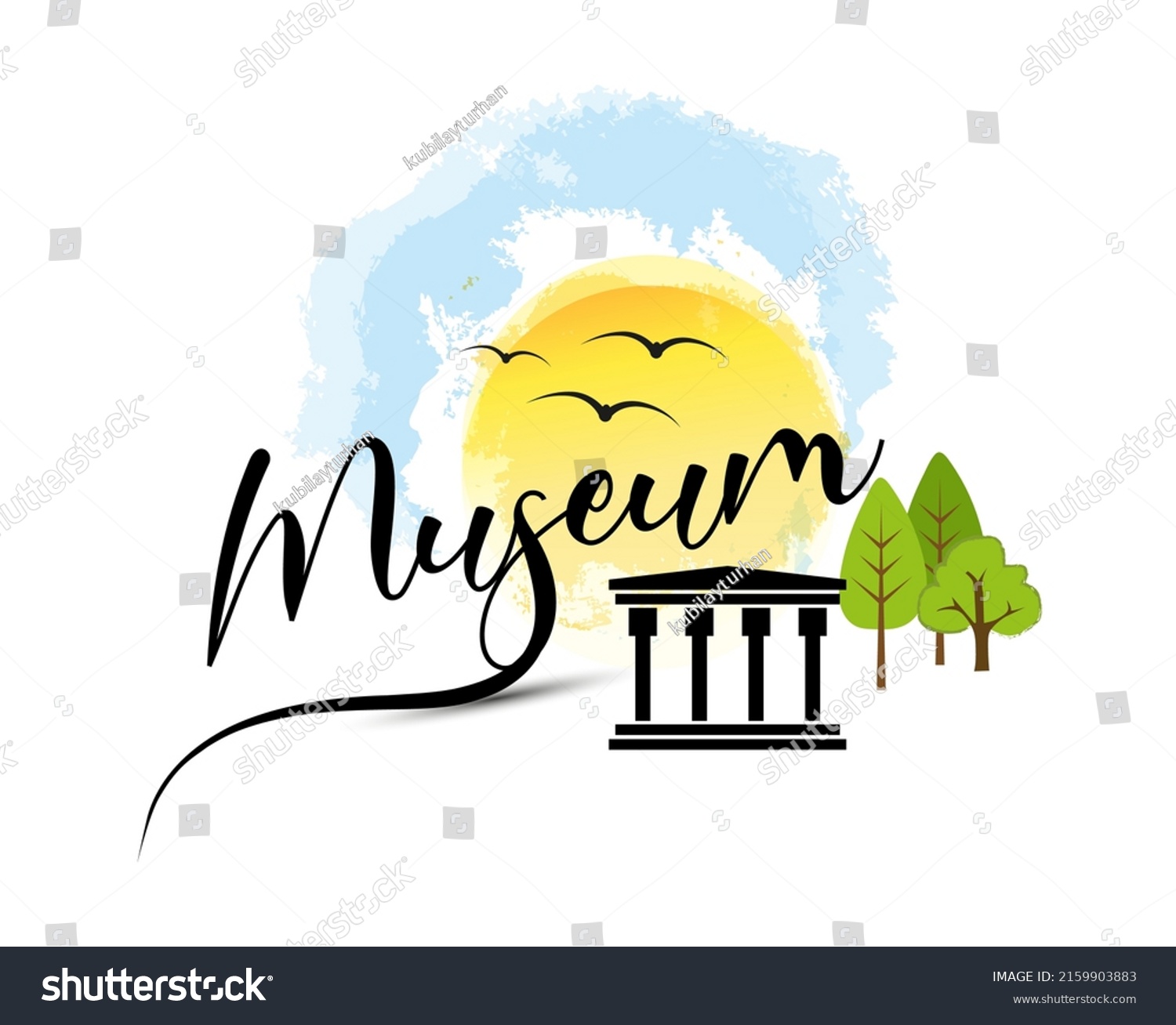 Logo Design Museum Text Stock Vector (Royalty Free) 2159903883 ...
