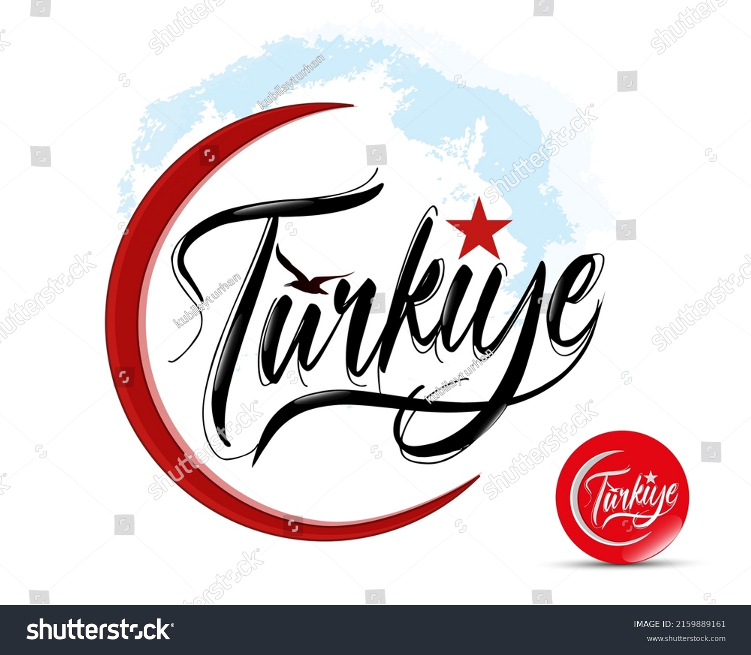 Logo Design Turkiye Text Stock Vector (Royalty Free) 2159889161 ...
