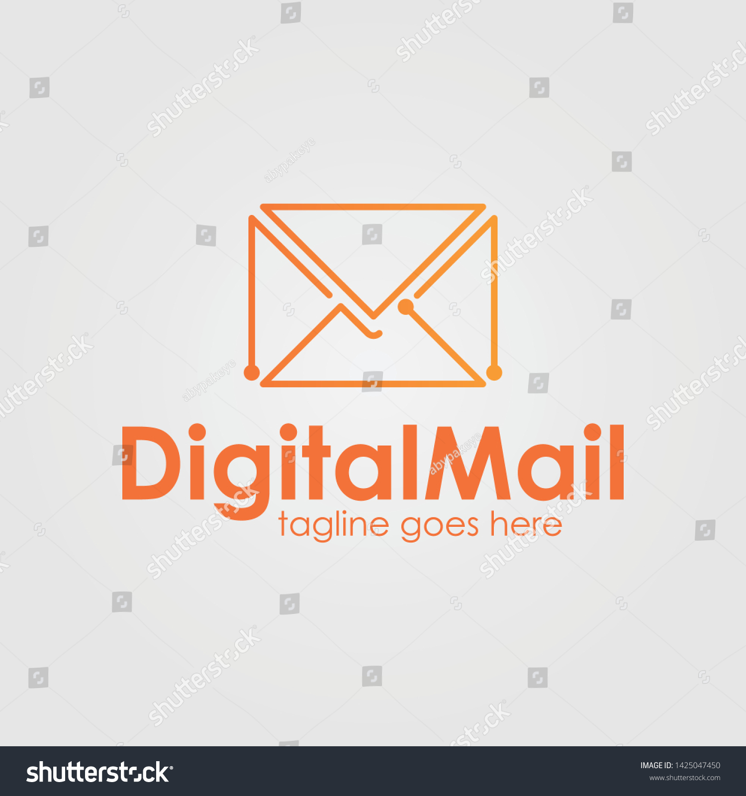Logo Digital Mail Template Design Stock Vector (Royalty Free ...