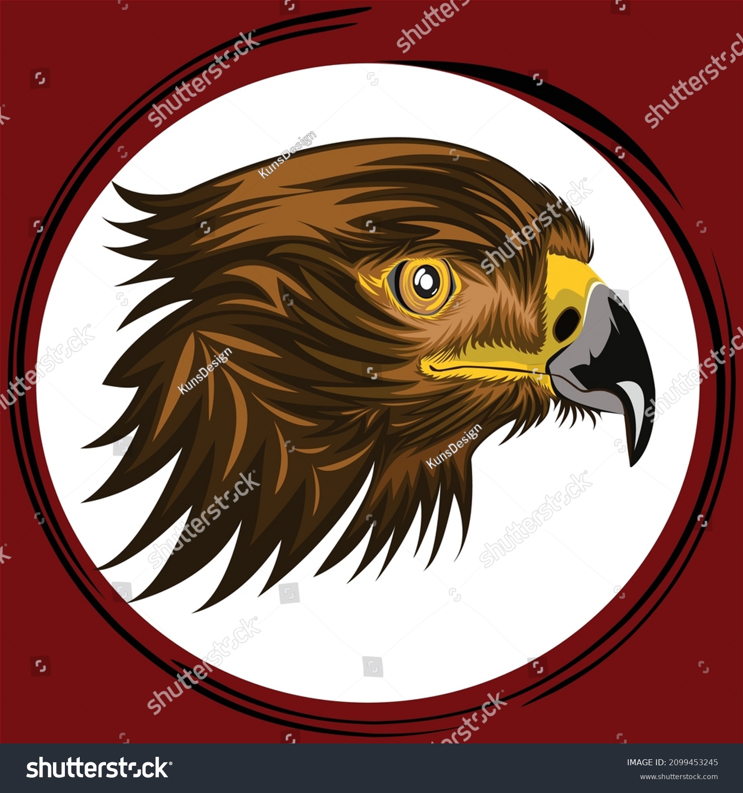 Logo Emblem Predator Animal Eagle Stock Vector (Royalty Free ...