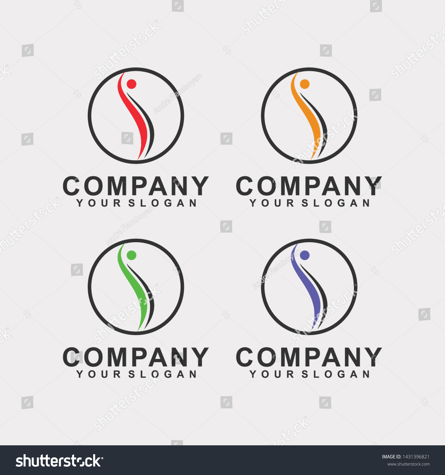 Logo Flow Icon Element Template Design Stock Vector (Royalty Free ...