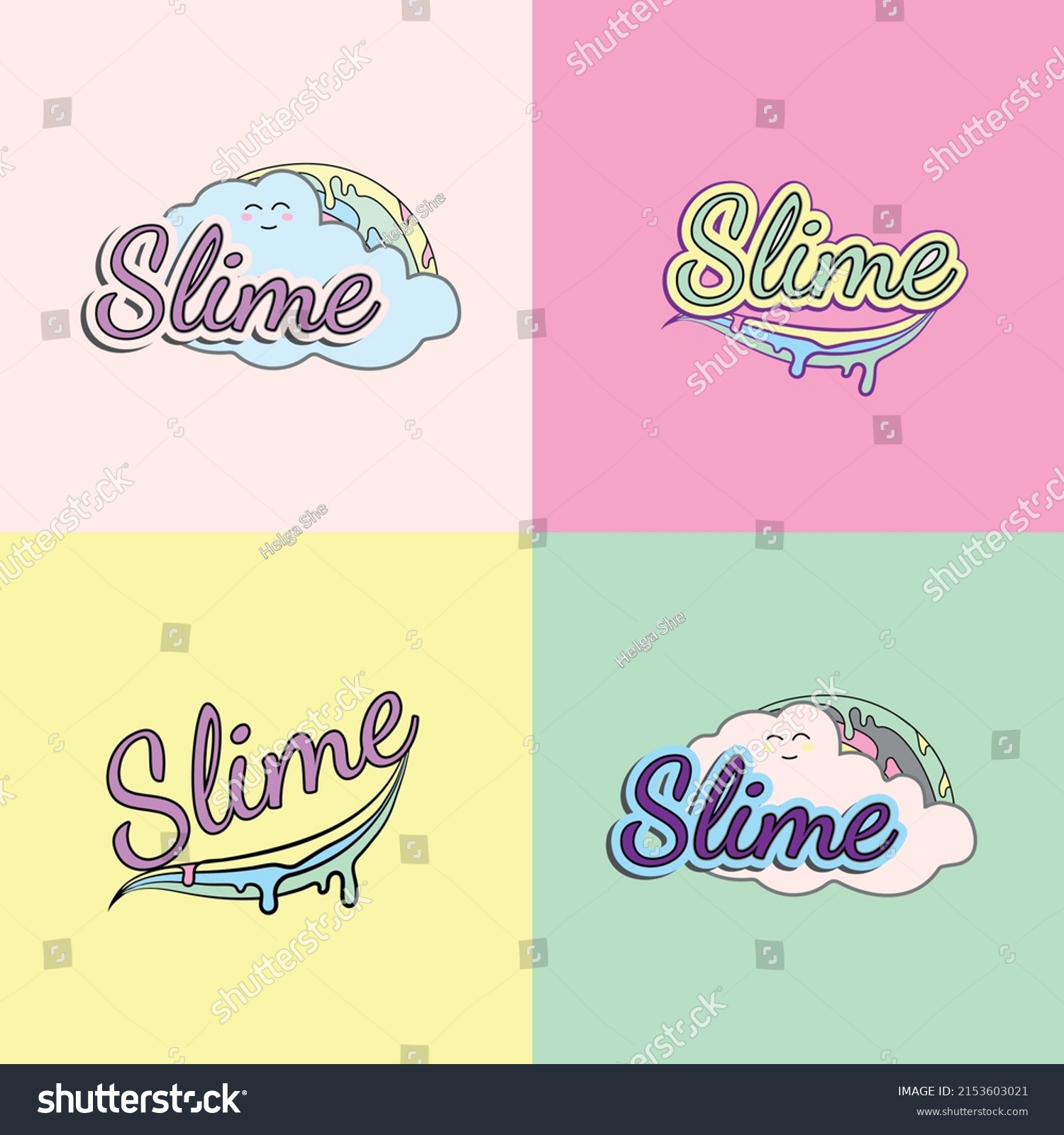 Logo Slime Vector Grahic Stock Vector (Royalty Free) 2153603021 ...