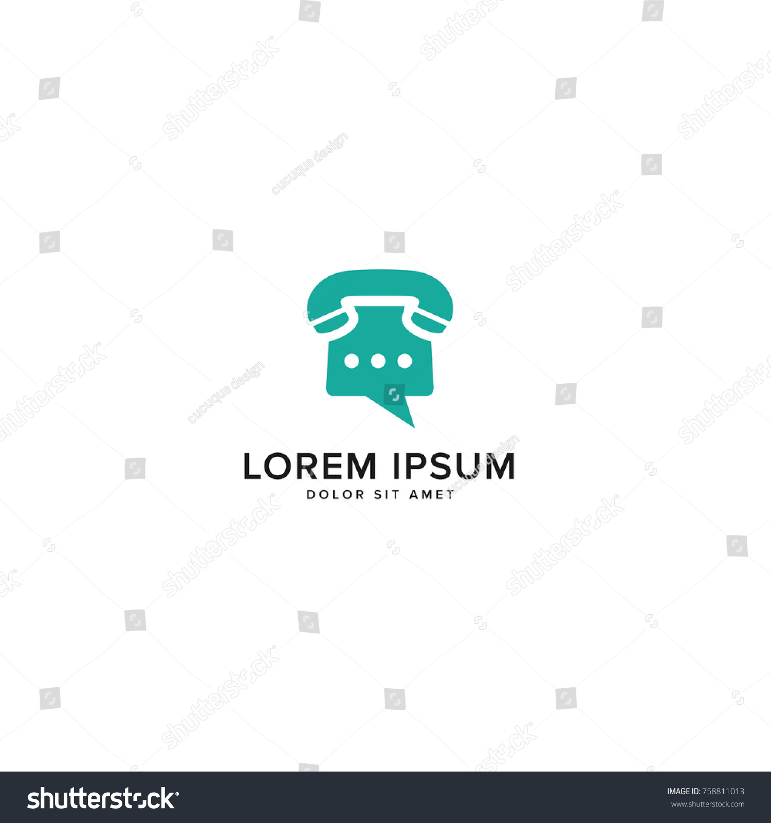 Logo Communication Applications Stock Vector (Royalty Free) 758811013 ...