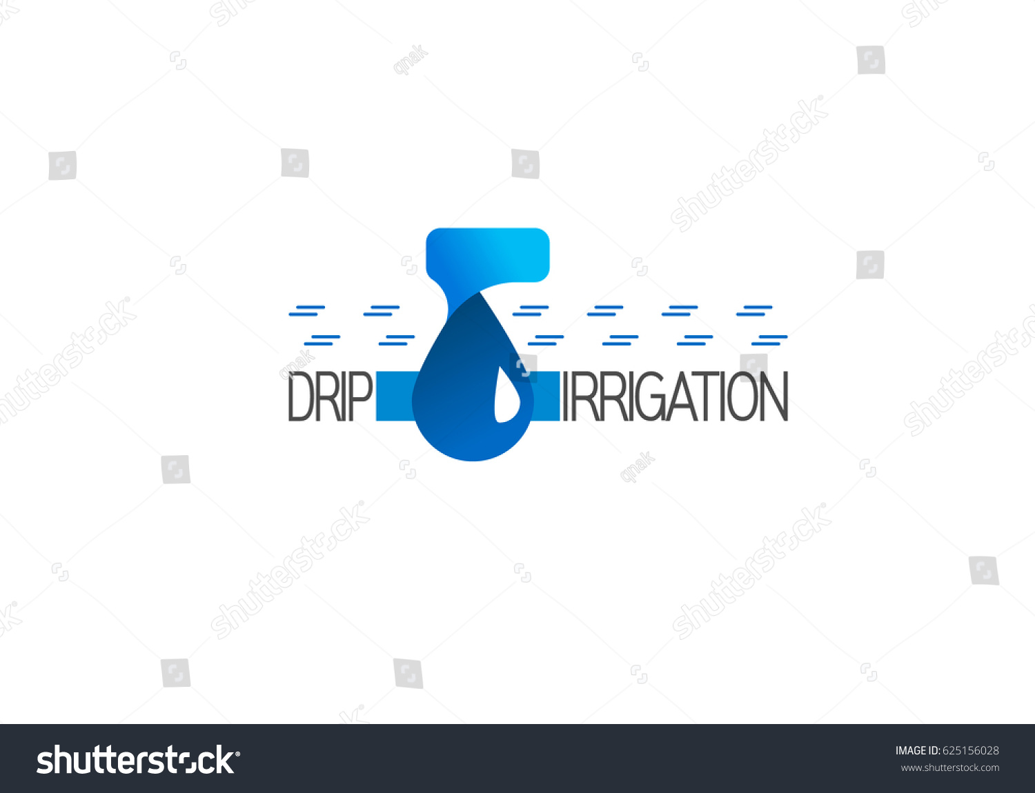 Logo Drip Irrigation Systems Stock Vector (Royalty Free) 625156028