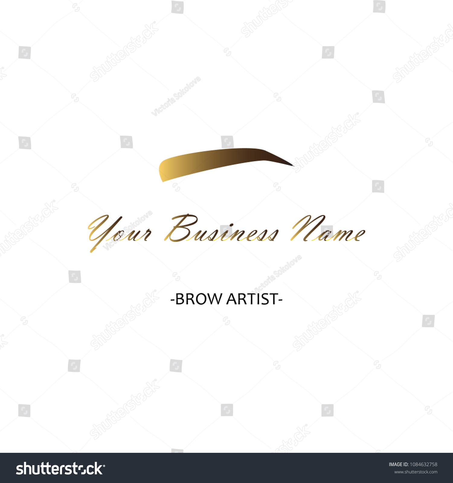Logo Eyebrow Studio Stock Vector (Royalty Free) 1084632758 | Shutterstock