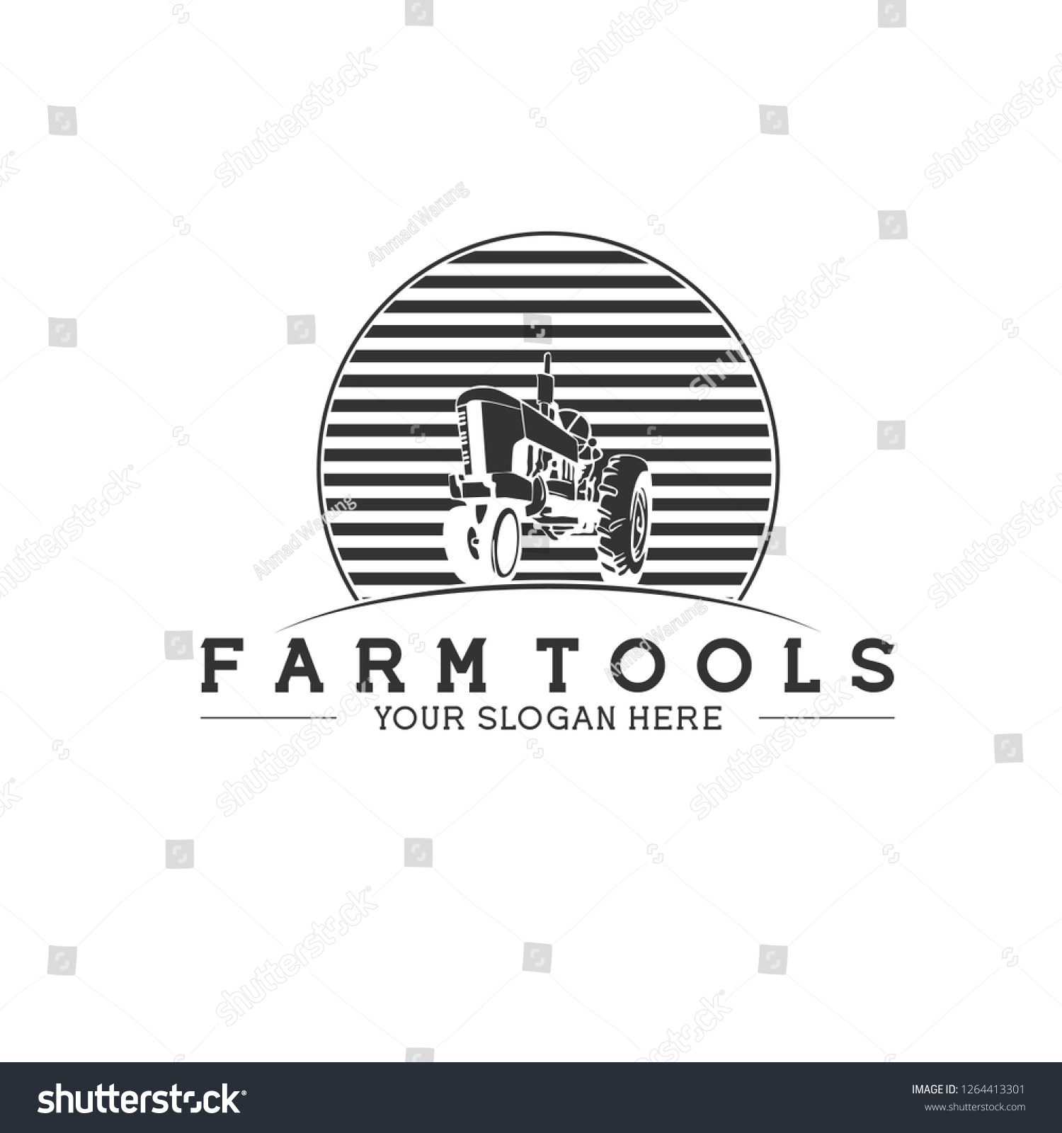 Logo Farm Tools Stock Vector (Royalty Free) 1264413301 | Shutterstock