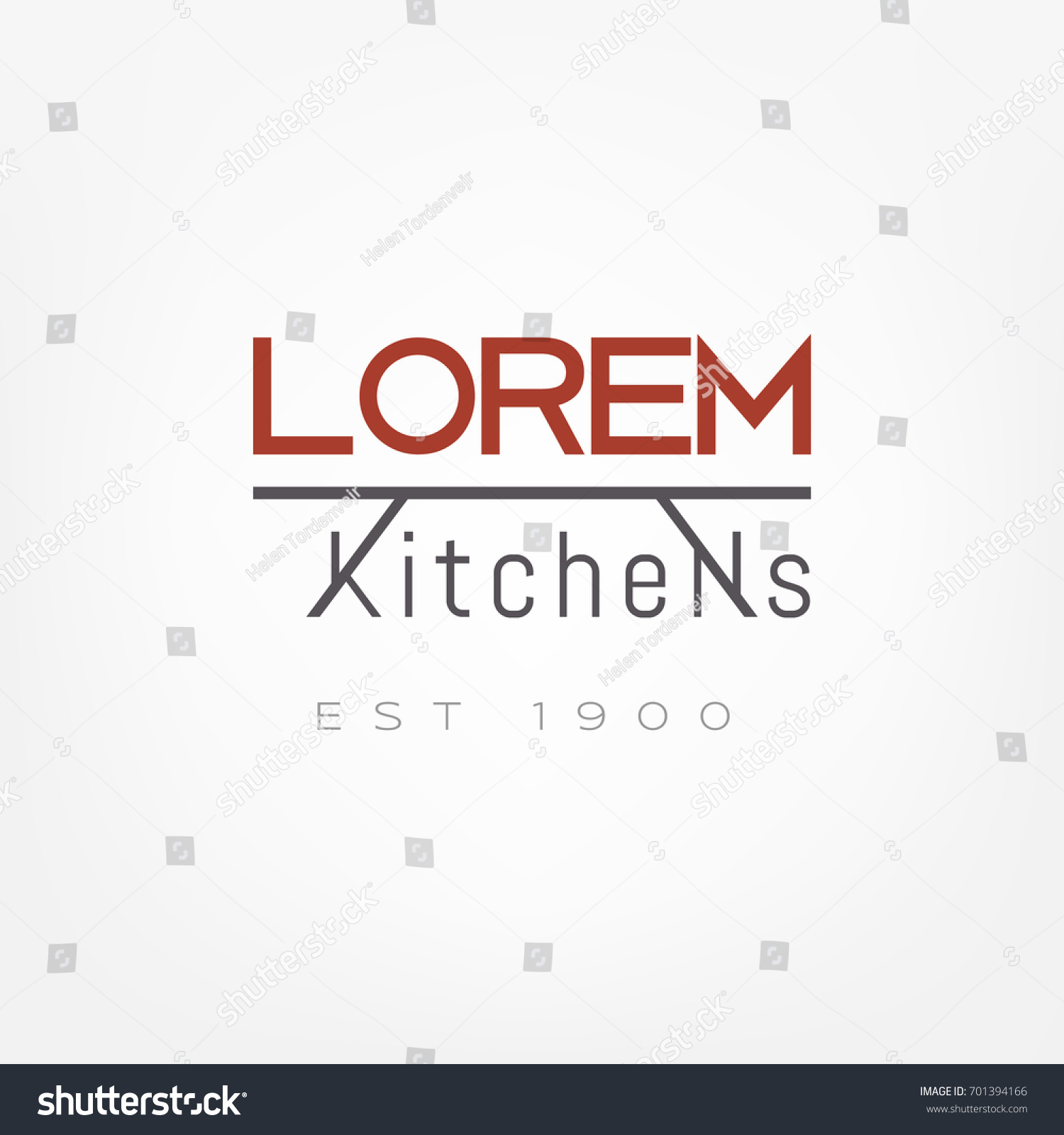 Logo Kitchens Table Logotype Abstract Vector Stock Vector (Royalty Free ...