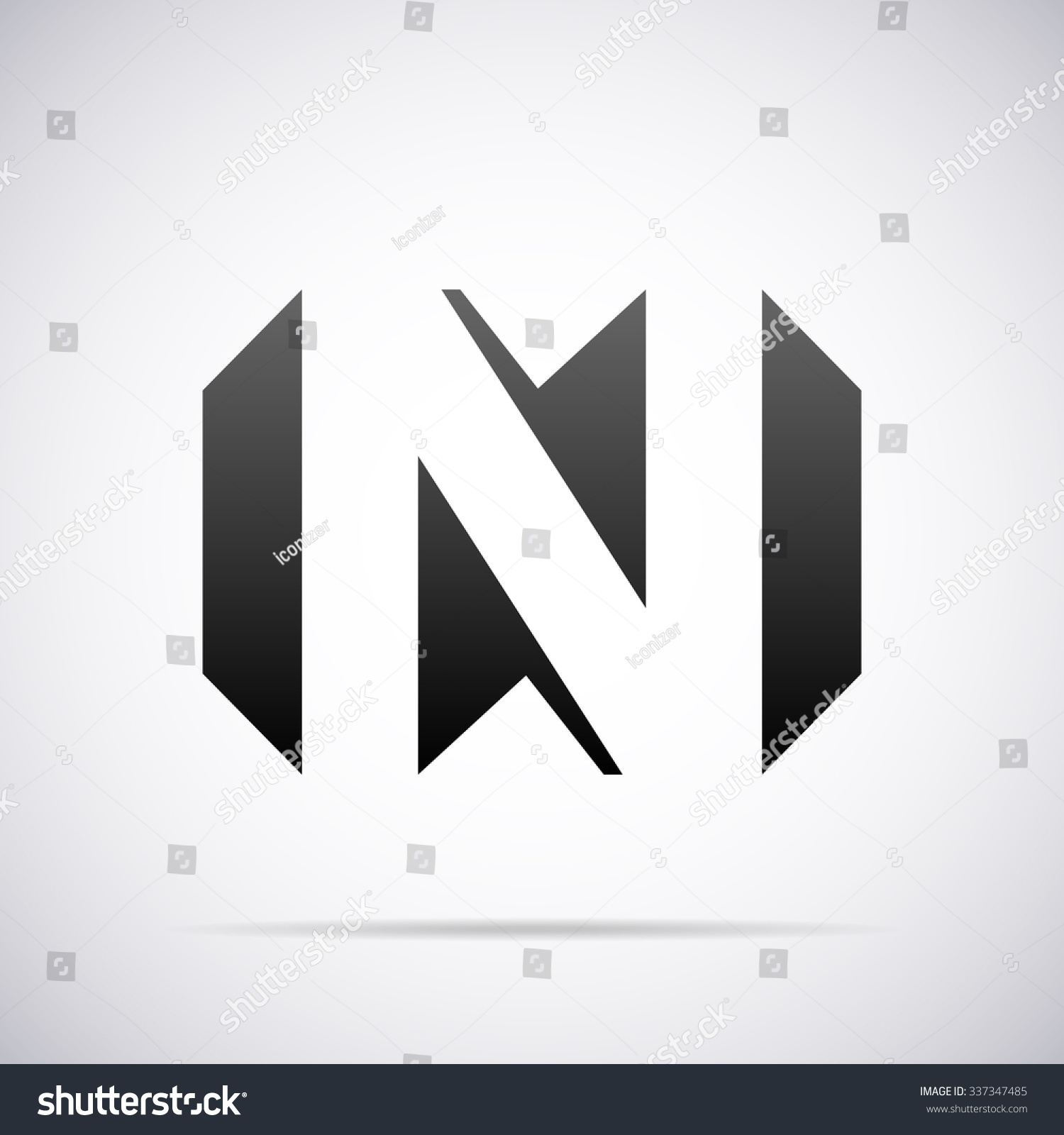 Logo Letter N: vector de stock (libre de regalías) 337347485 | Shutterstock