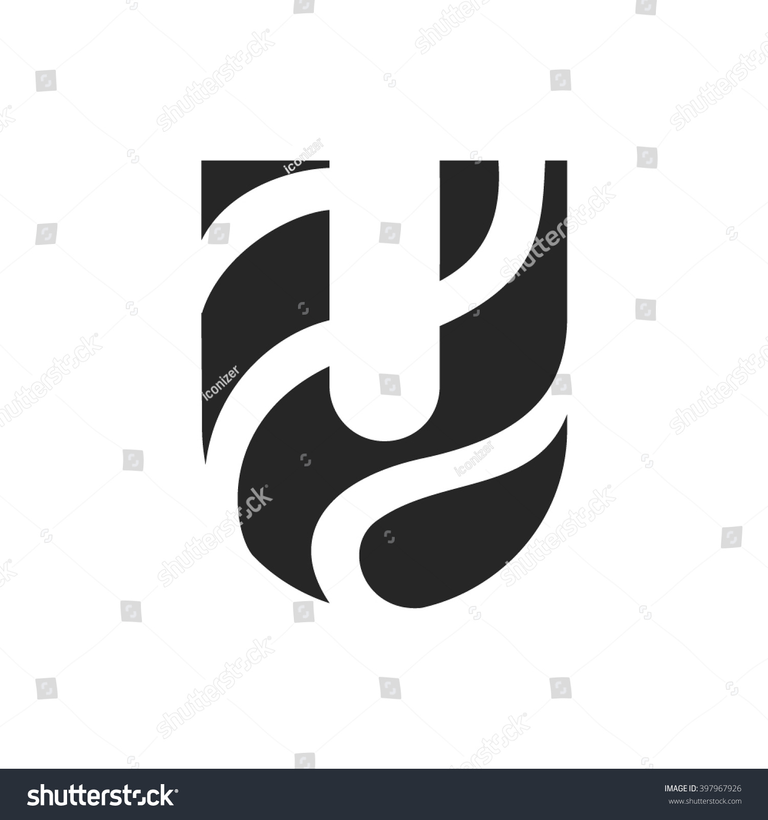 Logo Letter U Design Concept Stock Vector (Royalty Free) 397967926