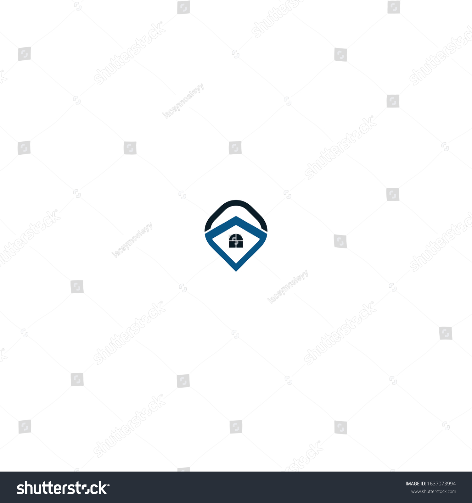 Logo Form House Map: vector de stock (libre de regalías) 1637073994 ...