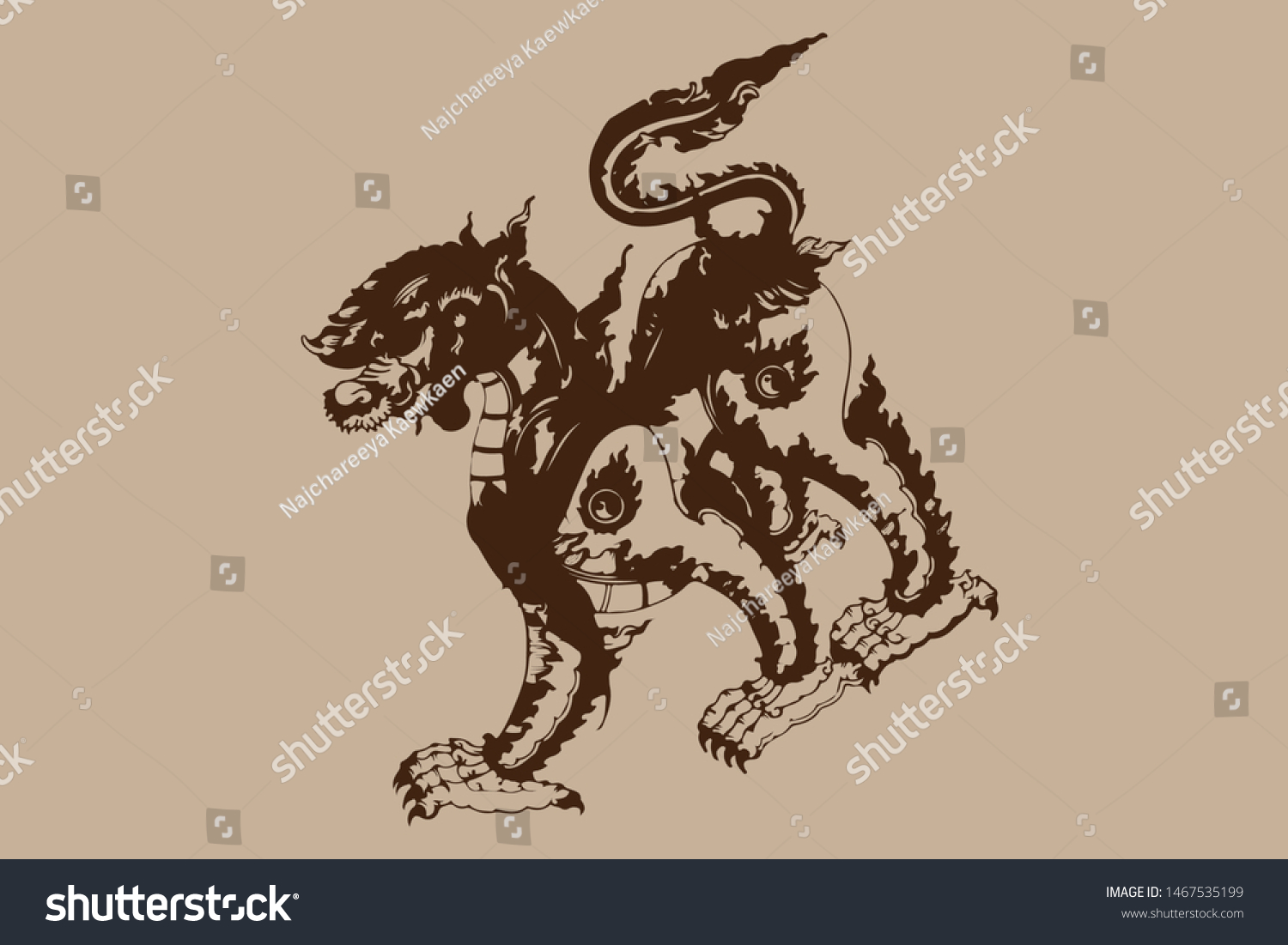 Logo Form Sticker Tattoo Pattern Kirin Stock Vector (Royalty Free ...