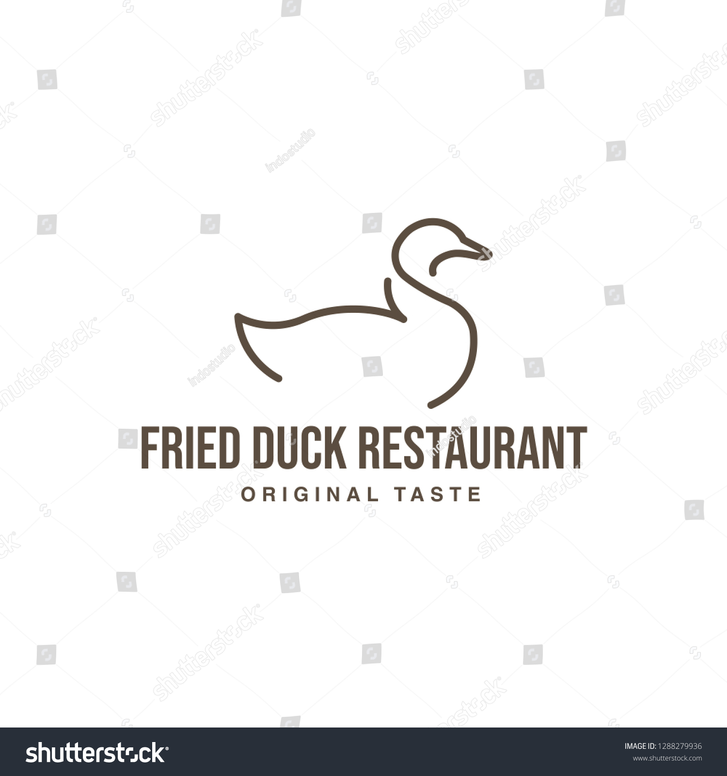 Logo Fried Duck Restaurant Stock Vector (Royalty Free) 1288279936 ...